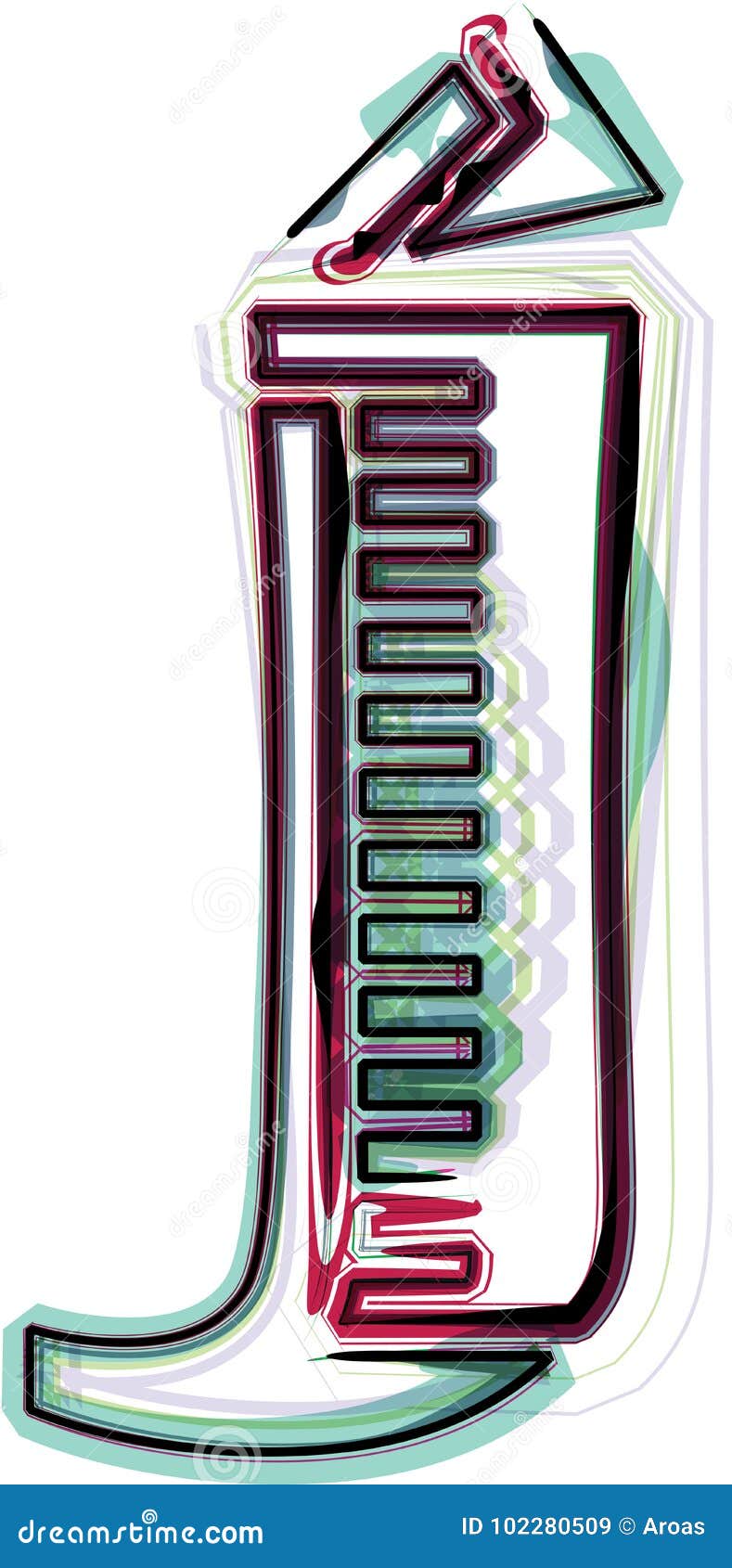 LETRA J Del Ejemplo De La Fuente Ilustración del Vector - Ilustración ...