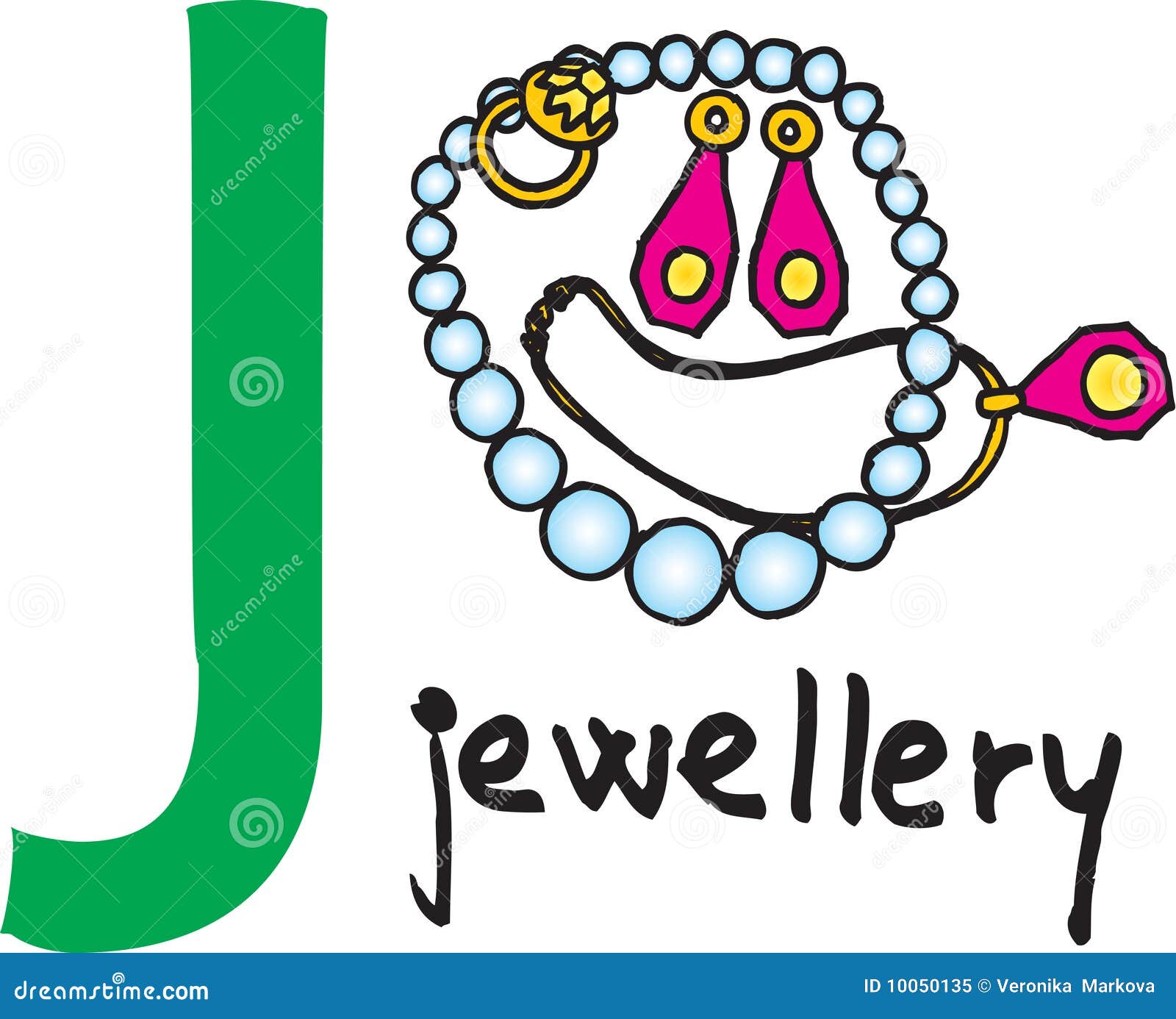 Letra J - joyería ilustración del vector. Ilustración de ilustrado ...