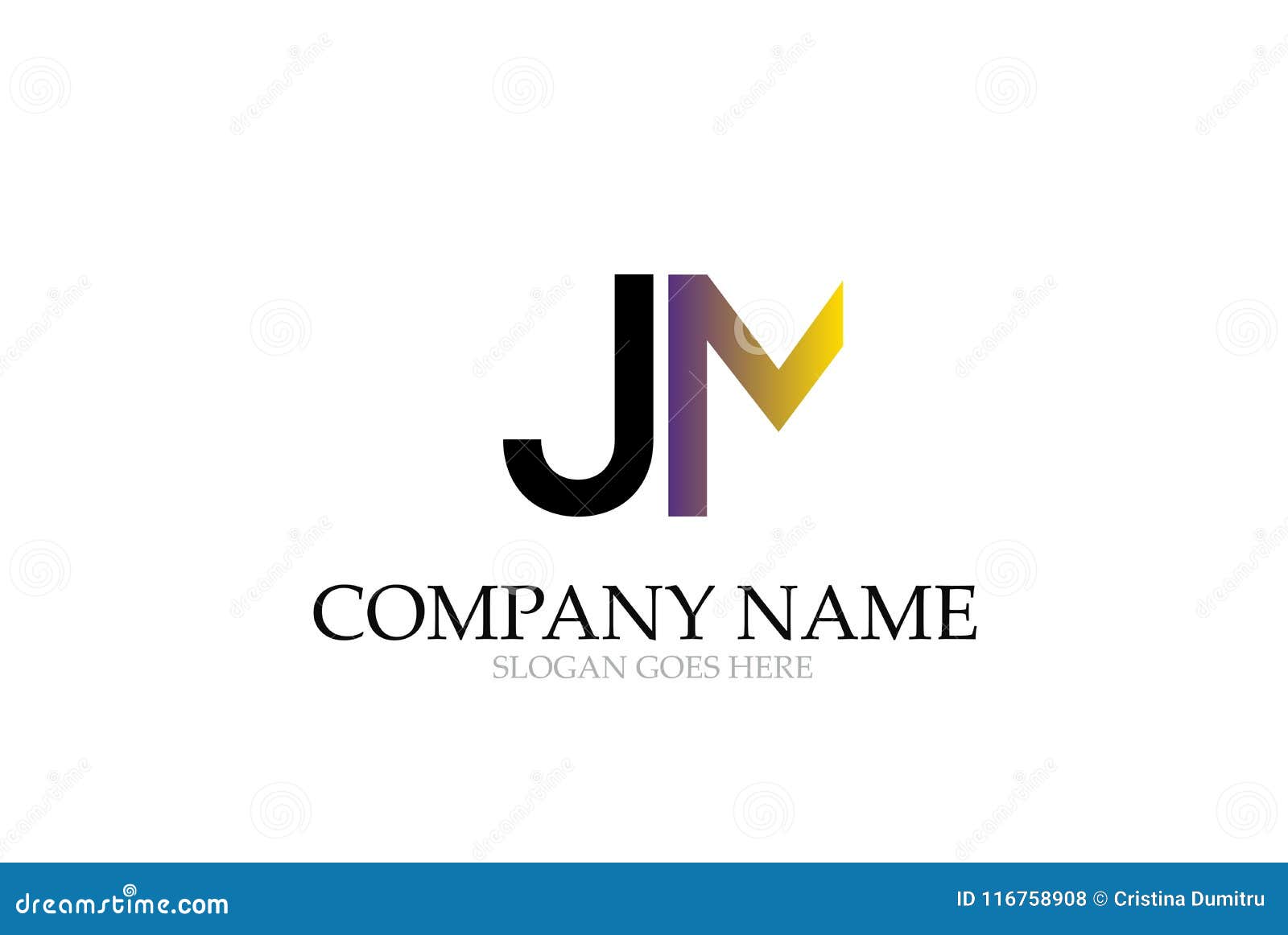 Letra JM Logo Design Vector Inicial Abstracto Ilustración del Vector ...