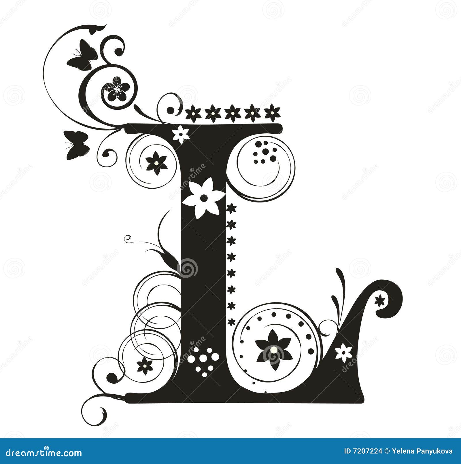 Letra L ilustración del vector. Ilustración de fuente - 7207224