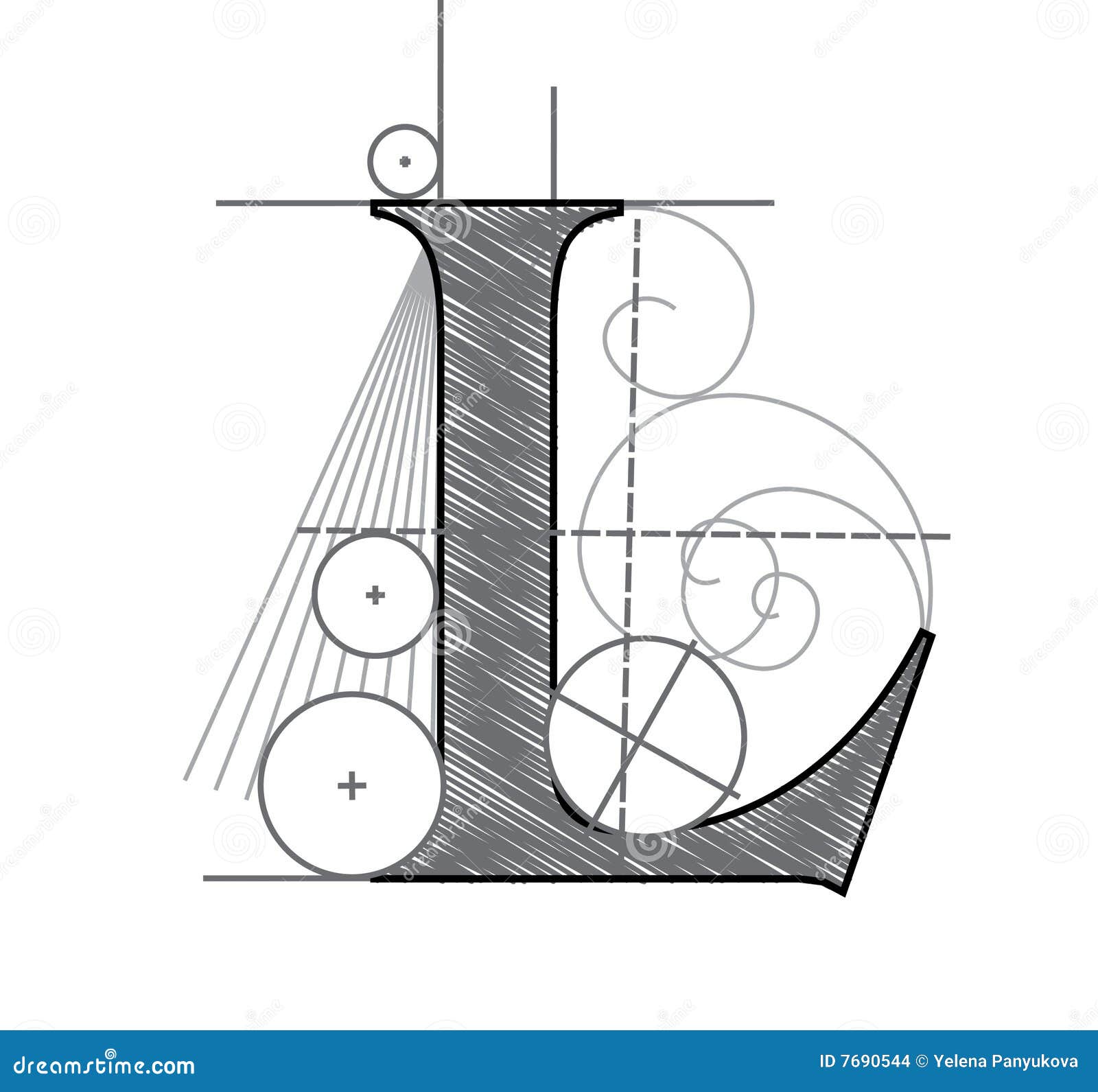 Letra L ilustración del vector. Ilustración de muestra - 7690544