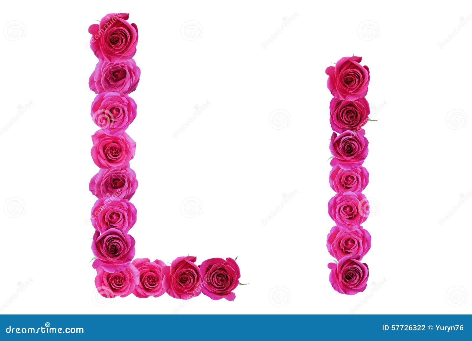 Letra l de rosas foto de archivo. Imagen de floral, planta - 57726322