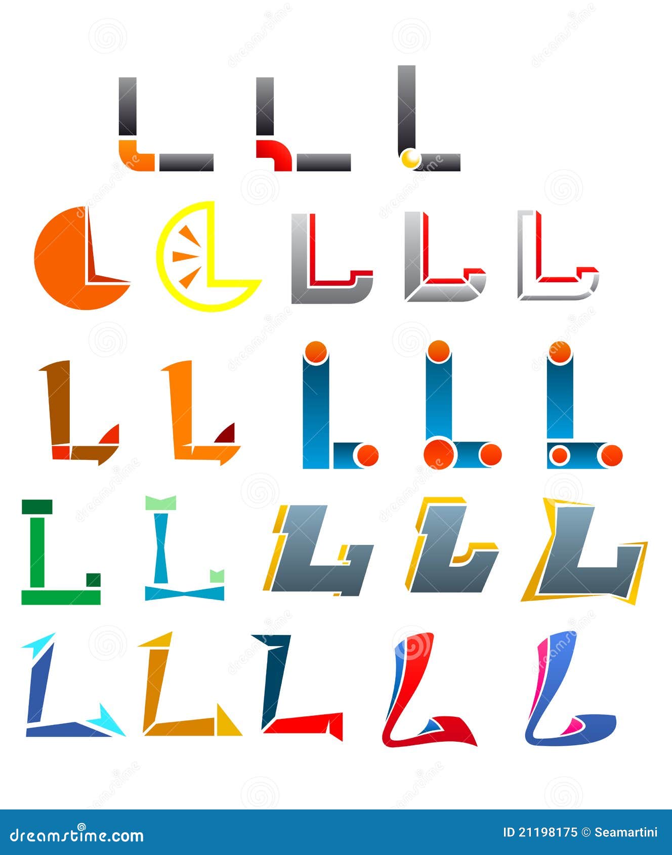 Letra L del alfabeto ilustración del vector. Ilustración de negocios ...