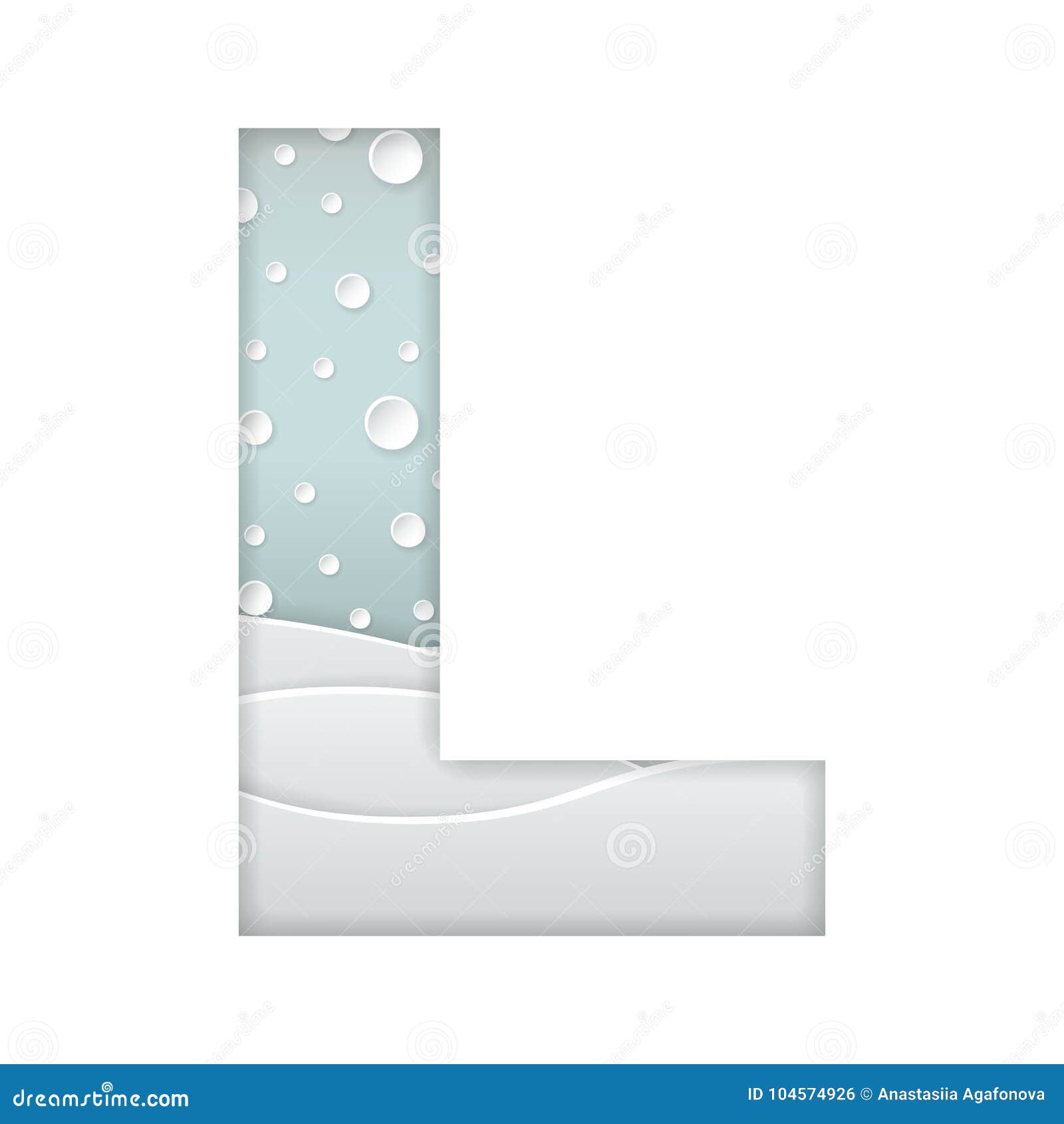 Letra L Del Corte Del Papel Ilustración del Vector - Ilustración de ...