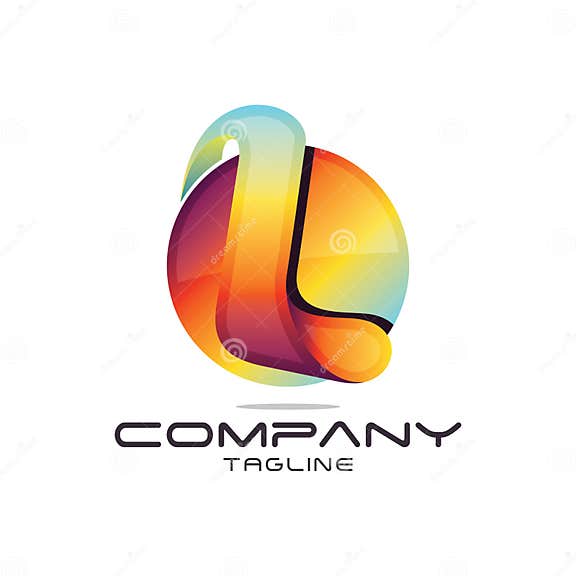 Letra L insignia ilustración del vector. Ilustración de digital - 89618622