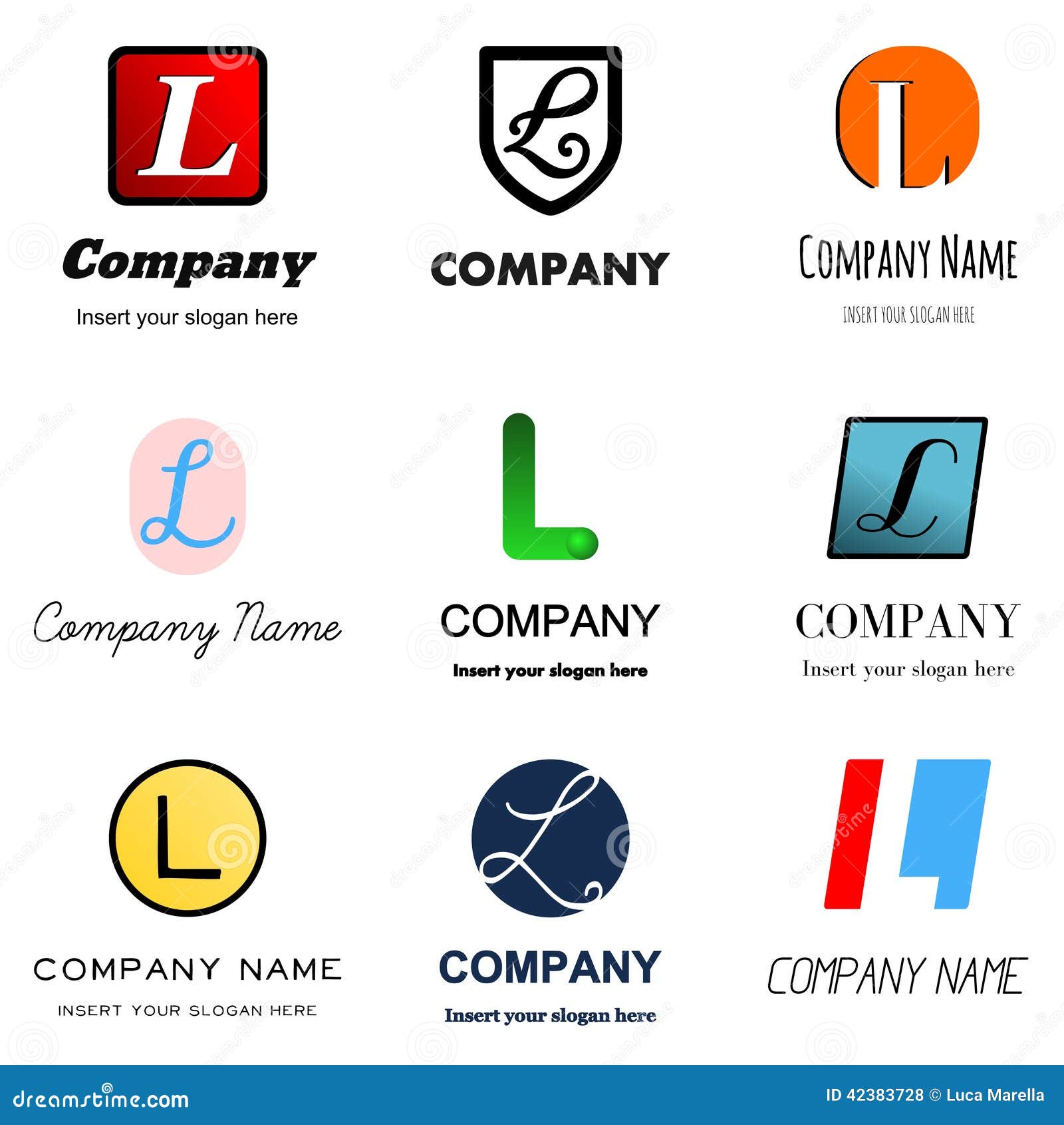 Letra L logotipo ilustração stock. Ilustração de feito - 42383728