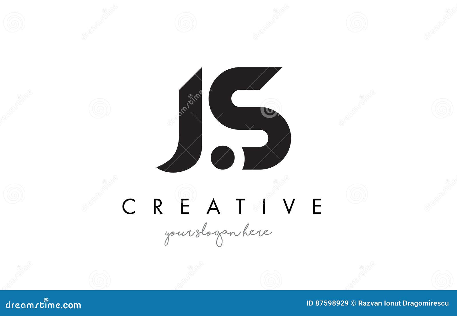 Letra Logo Design De JS Com Tipografia Na Moda Moderna Criativa ...