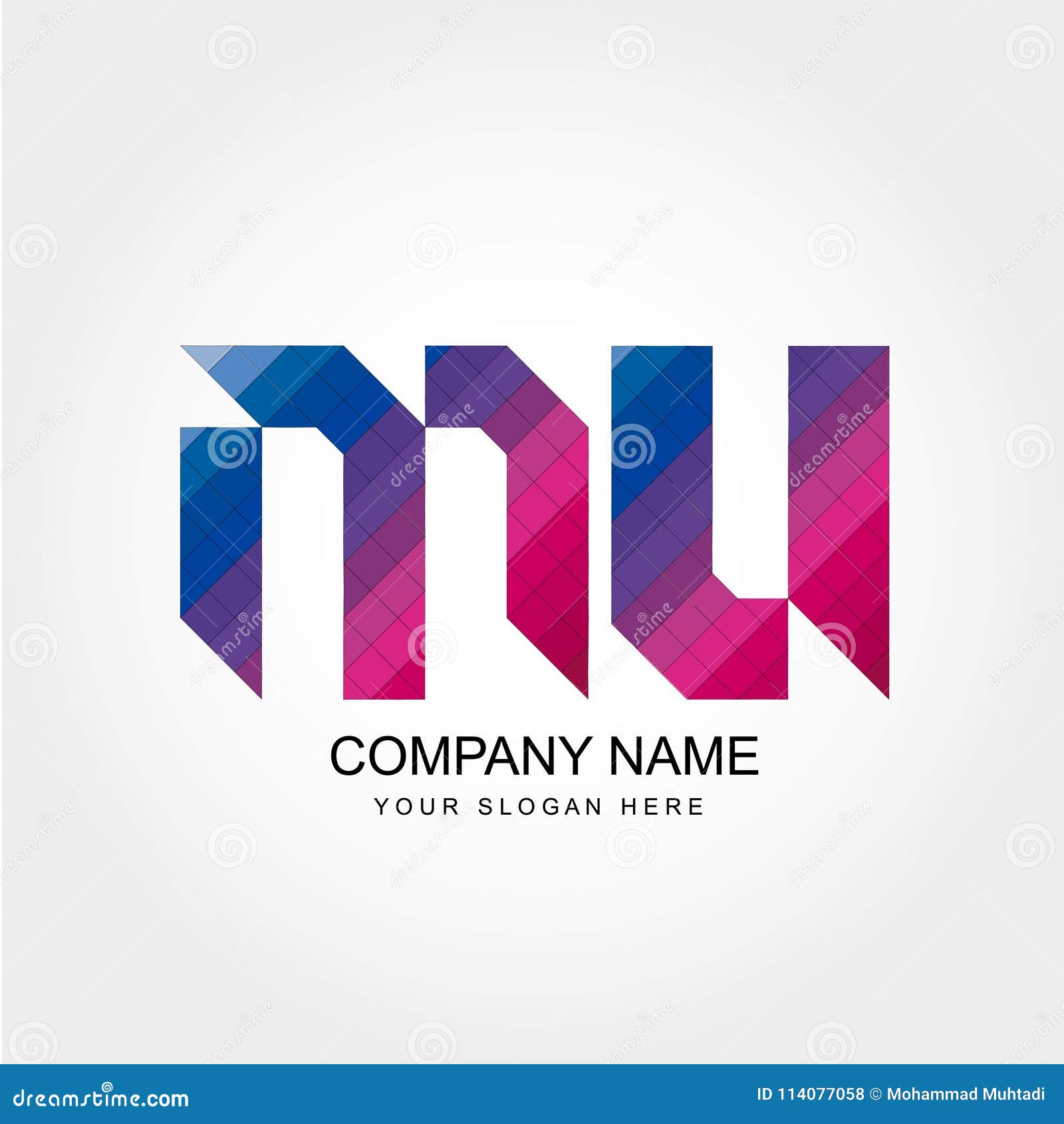 Letra Logo Design de MU stock de ilustración. Ilustración de creativo ...
