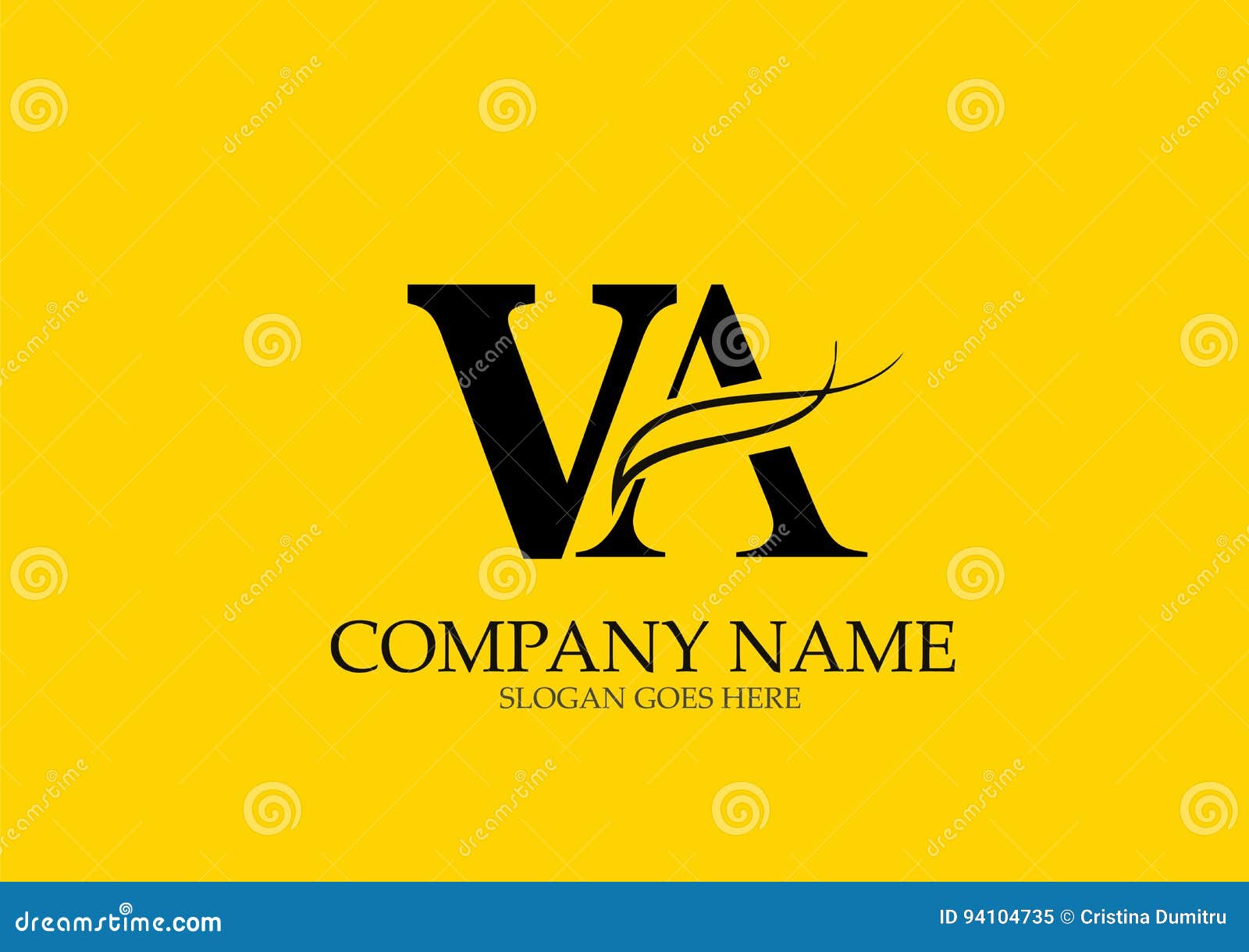 Letra Logo Design del VA ilustración del vector. Ilustración de vector ...