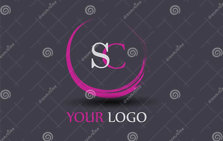 Letra Logo Design Do SC S C Ilustração do Vetor - Ilustração de idéia ...