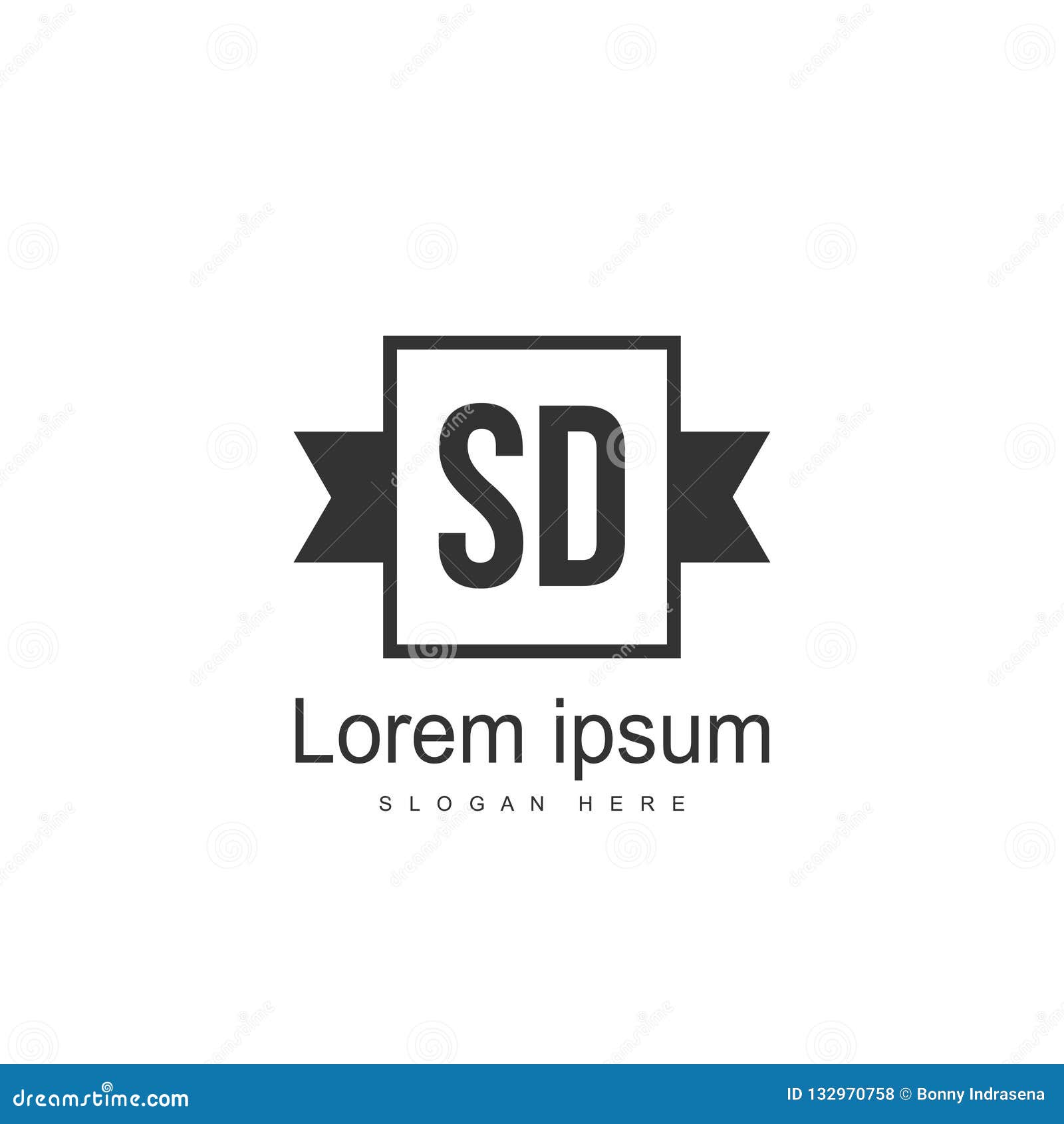 Letra Logo Design Do SD Molde Do Logotipo Do SD Da Letra Inicial ...