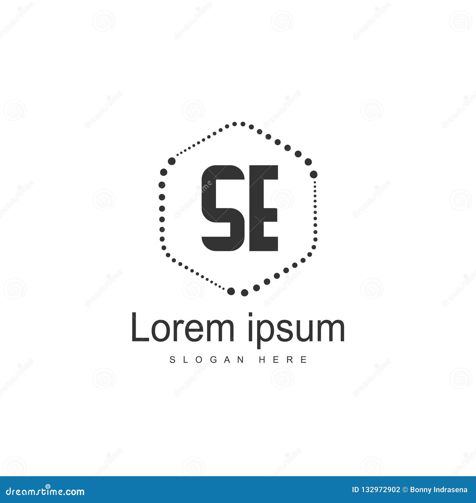 Letra Logo Design Do SE Molde Inicial Do Logotipo Do SE Ilustração ...