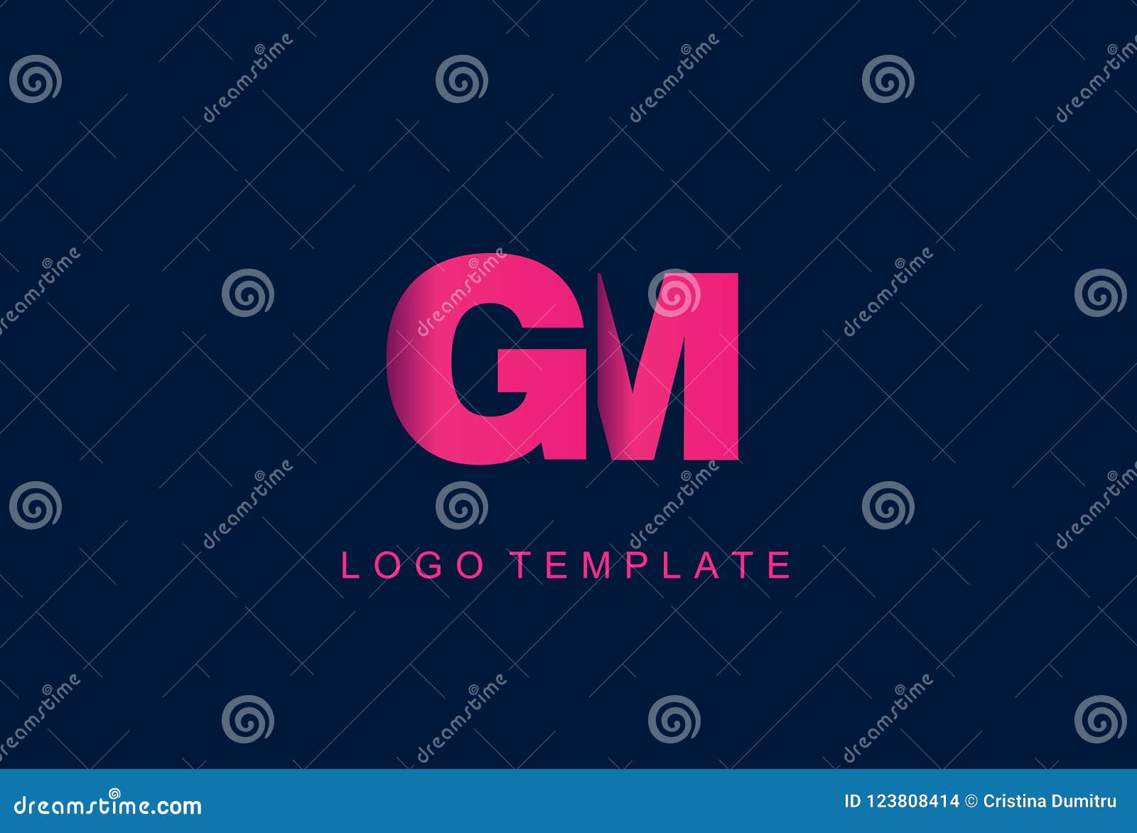 Letra Logo Design Vector Del GM Ilustración del Vector - Ilustración de ...
