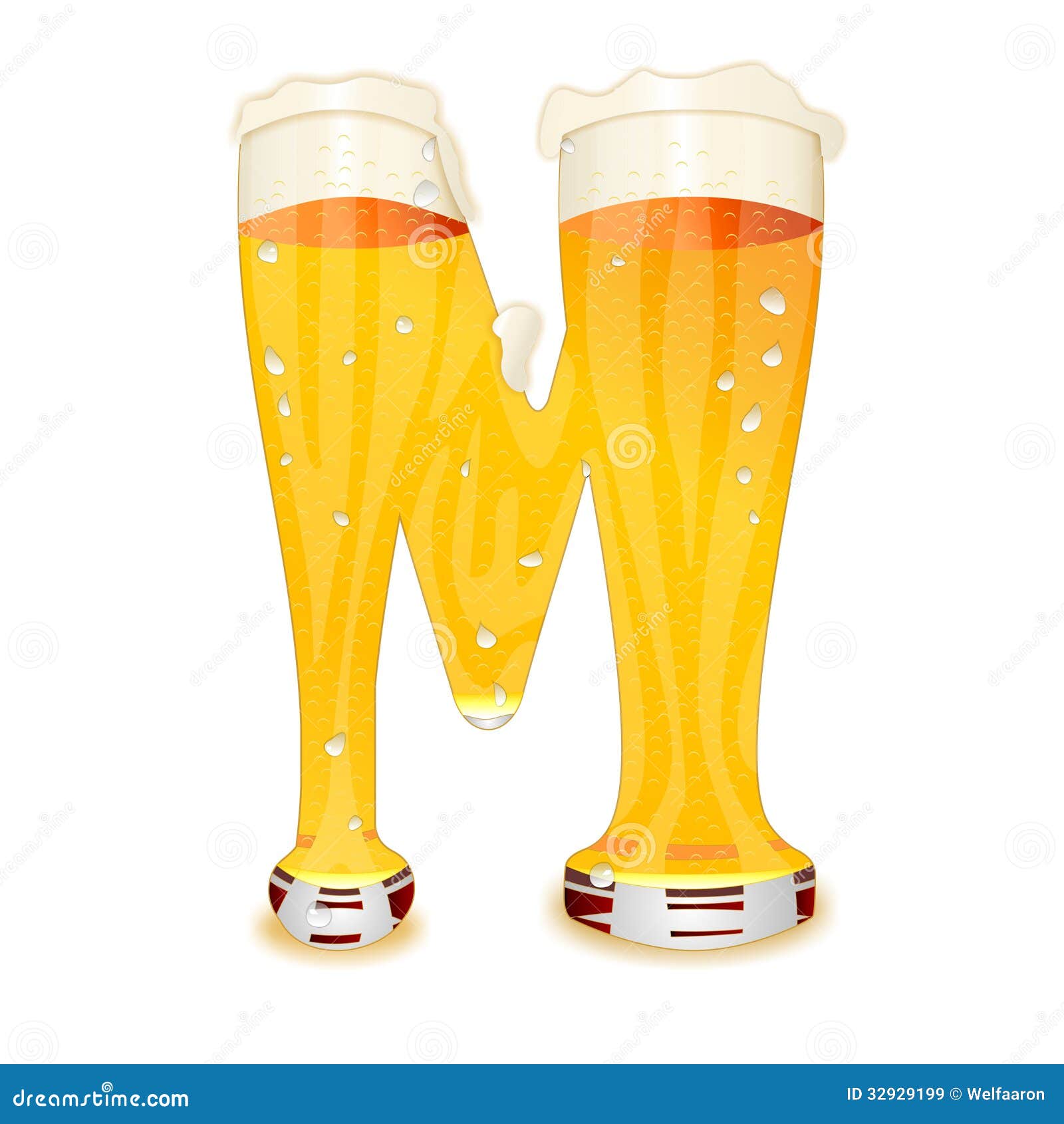 Letra M Do ALFABETO Da CERVEJA Ilustração Stock - Ilustração de ...
