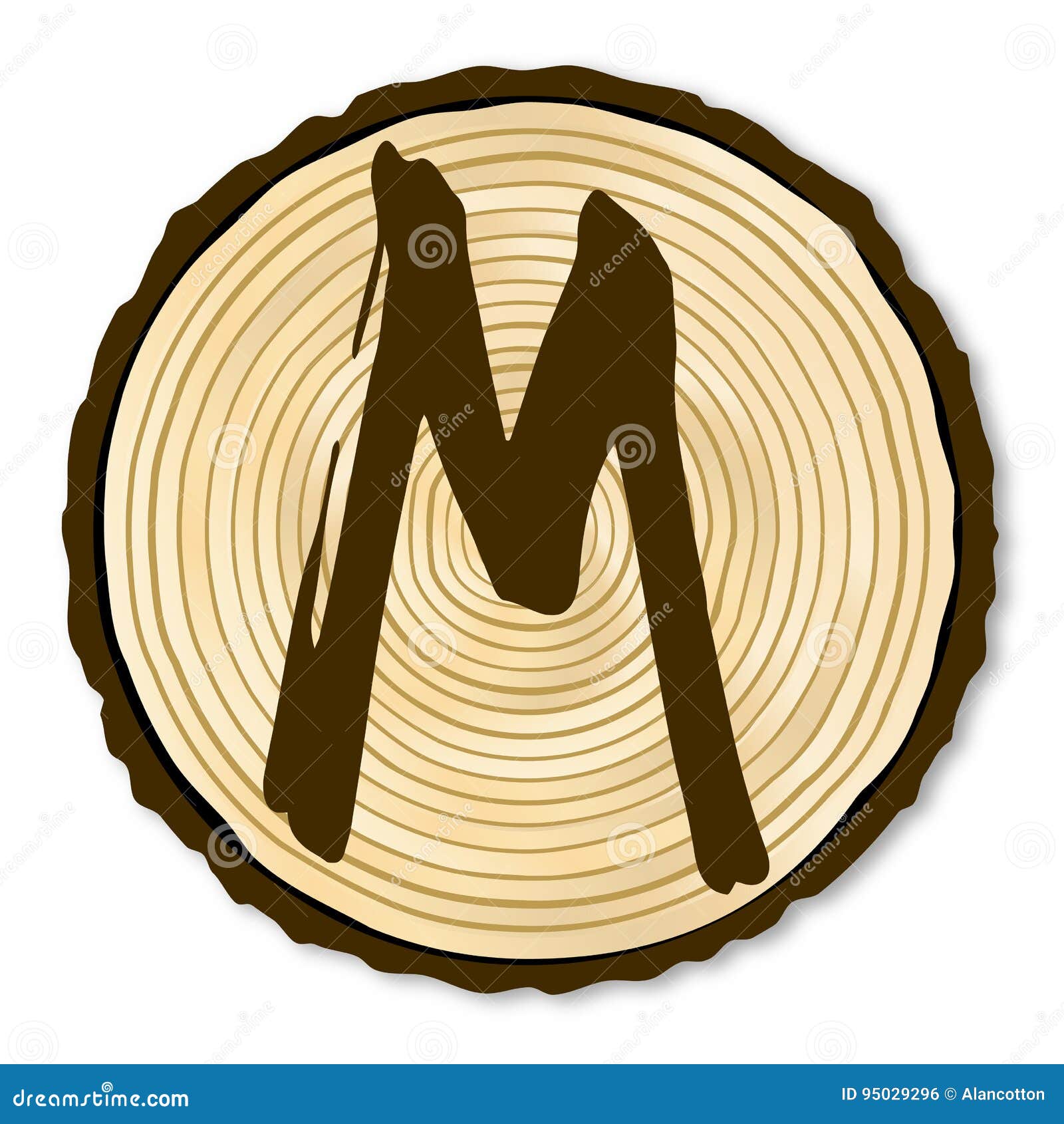 Letra M Log End ilustração do vetor. Ilustração de rachado - 95029296