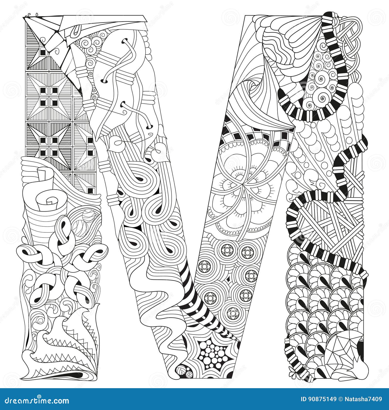 Dibujo De Letra M Zentangle Para Colorear Dibujos Para Colorear The Porn Sex Picture