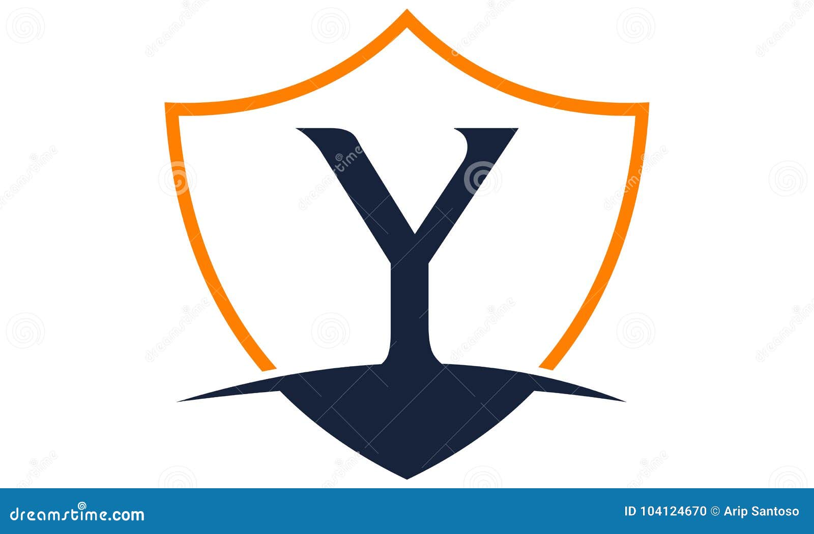 Letra moderna Y del escudo ilustración del vector. Ilustración de ...