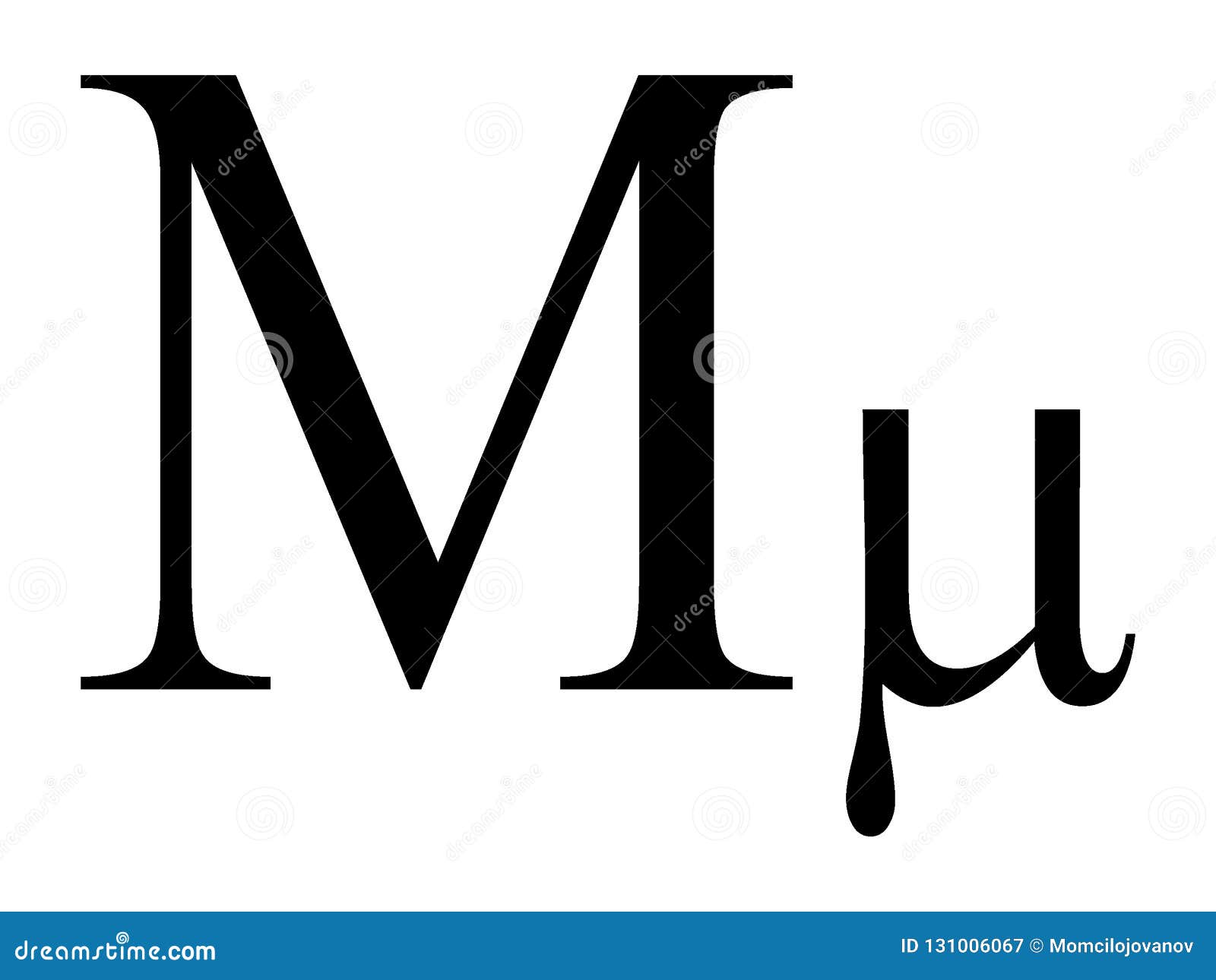 Letra MU De Alfabeto Griego Ilustración del Vector - Ilustración de ...