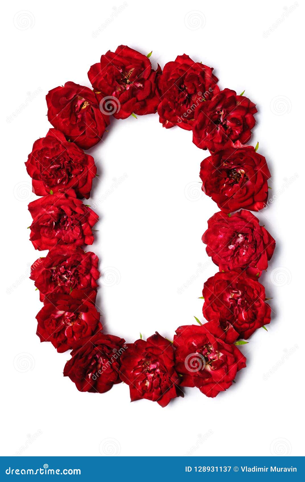 Letra O Das Flores Da Rosa Do Vermelho Imagem de Stock - Imagem de ...