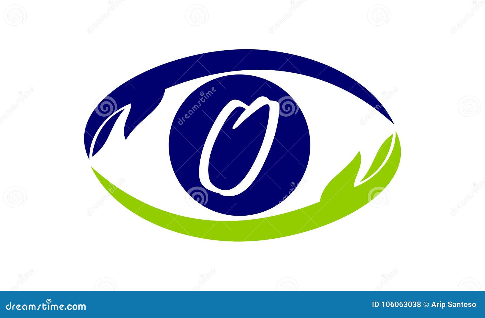 Letra O De Las Soluciones Del Cuidado Del Ojo Ilustración del Vector ...