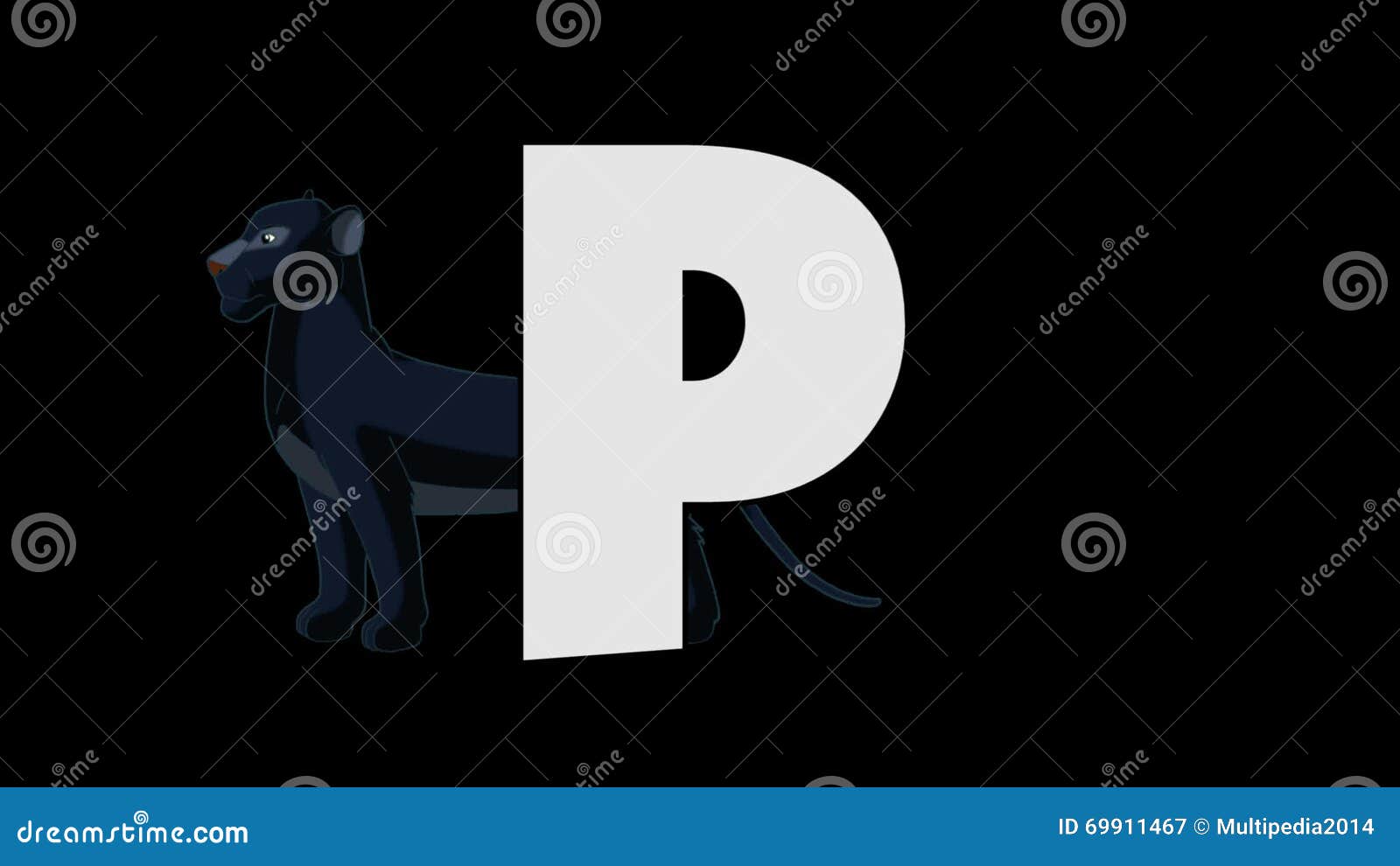 Letra P y pantera (fondo) almacen de video. Vídeo de puma - 69911467