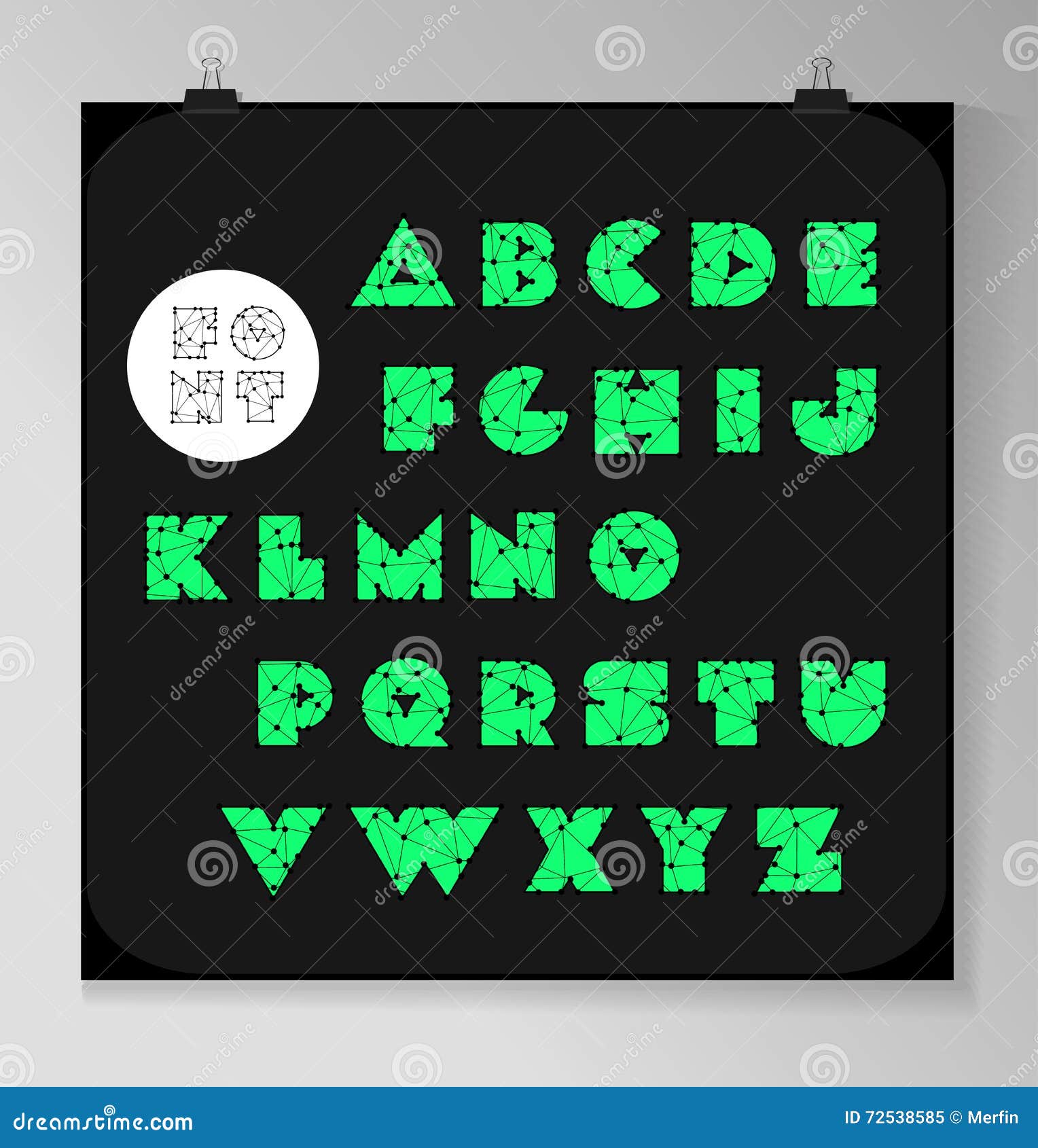 Letra Poligonal Abstracta En Estilo Cósmico Ilustración del Vector ...