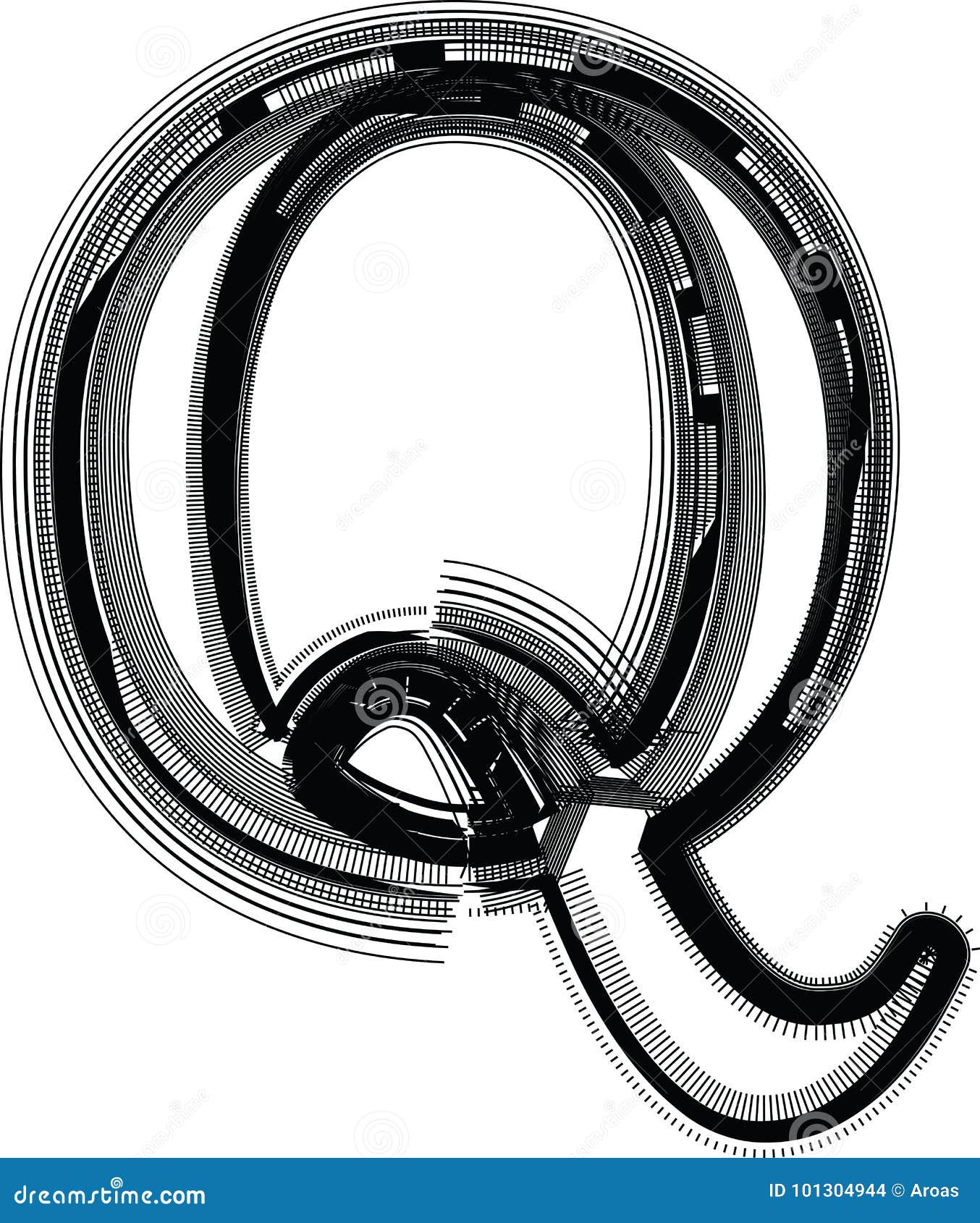 LETRA Q Del Ejemplo De La Fuente Ilustración del Vector - Ilustración ...