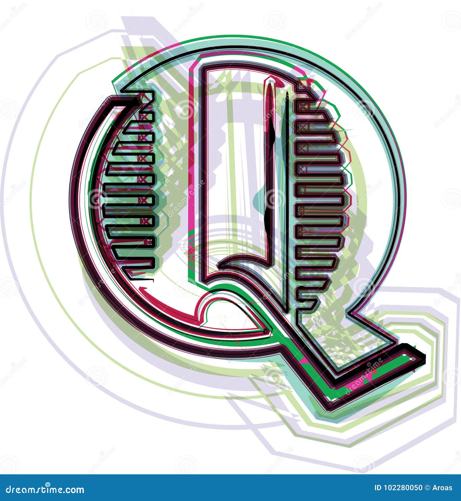 LETRA Q Del Ejemplo De La Fuente Ilustración del Vector - Ilustración ...