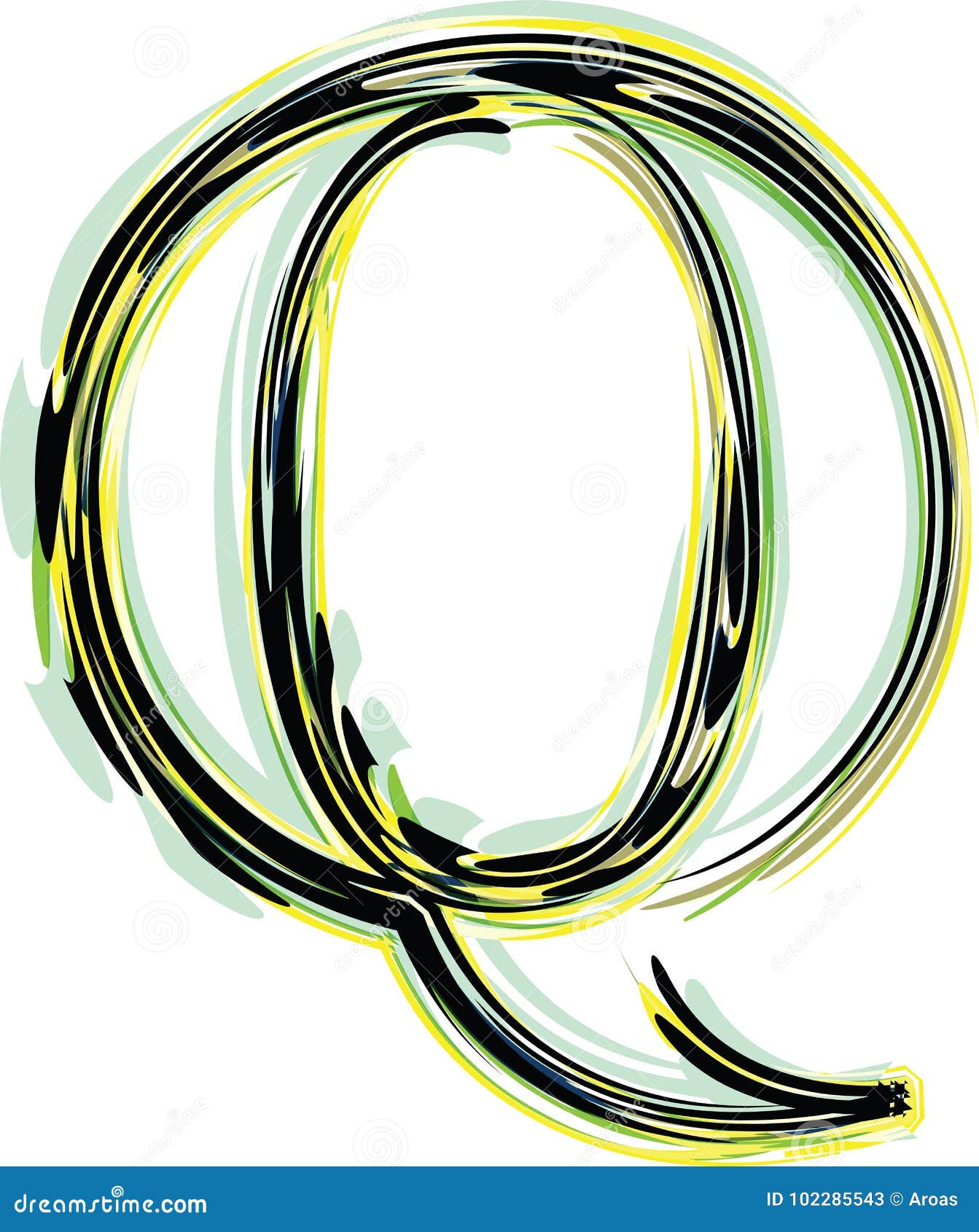 LETRA Q Del Ejemplo De La Fuente Ilustración del Vector - Ilustración ...