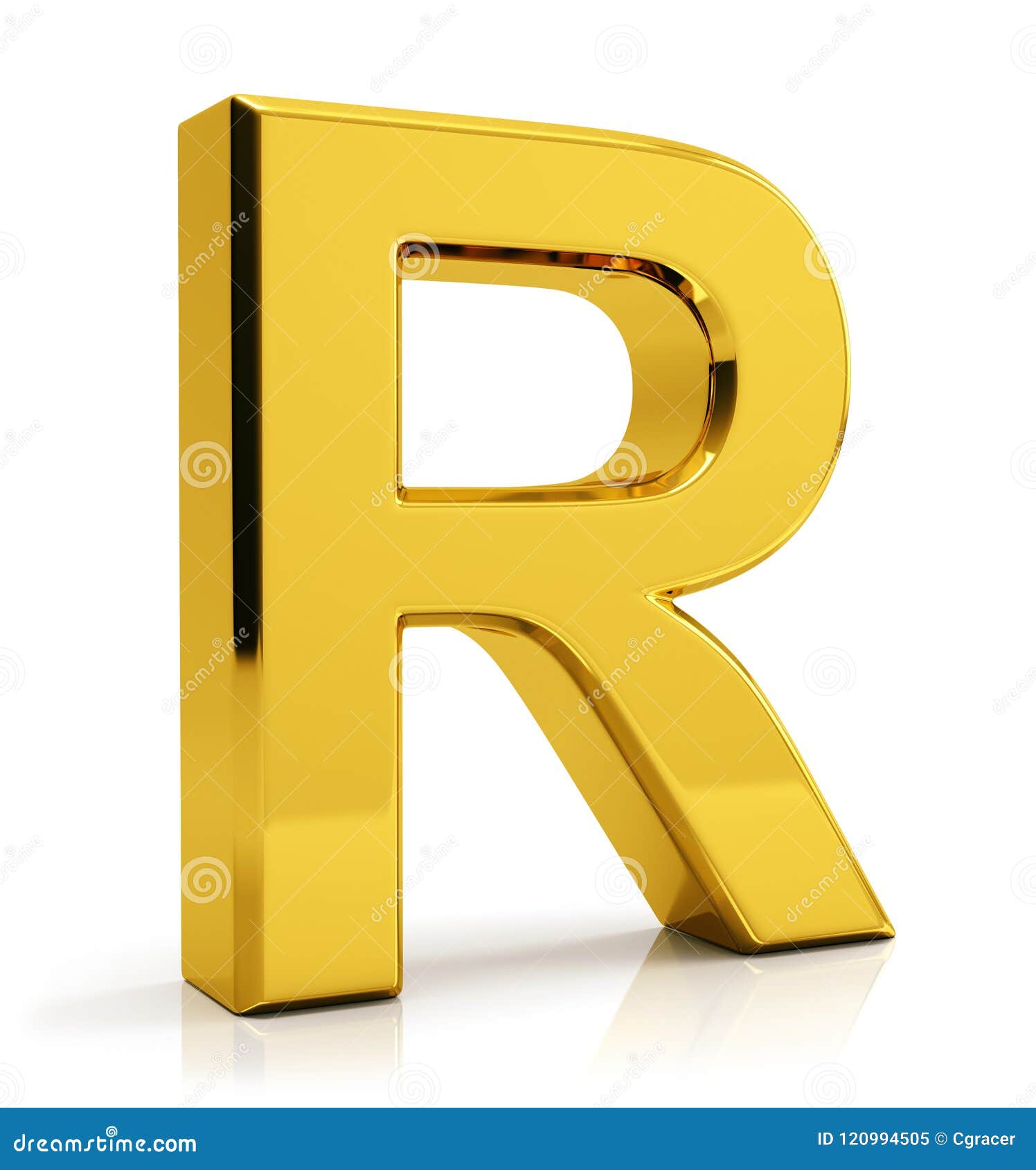 Letra R del oro stock de ilustración. Ilustración de icono - 120994505