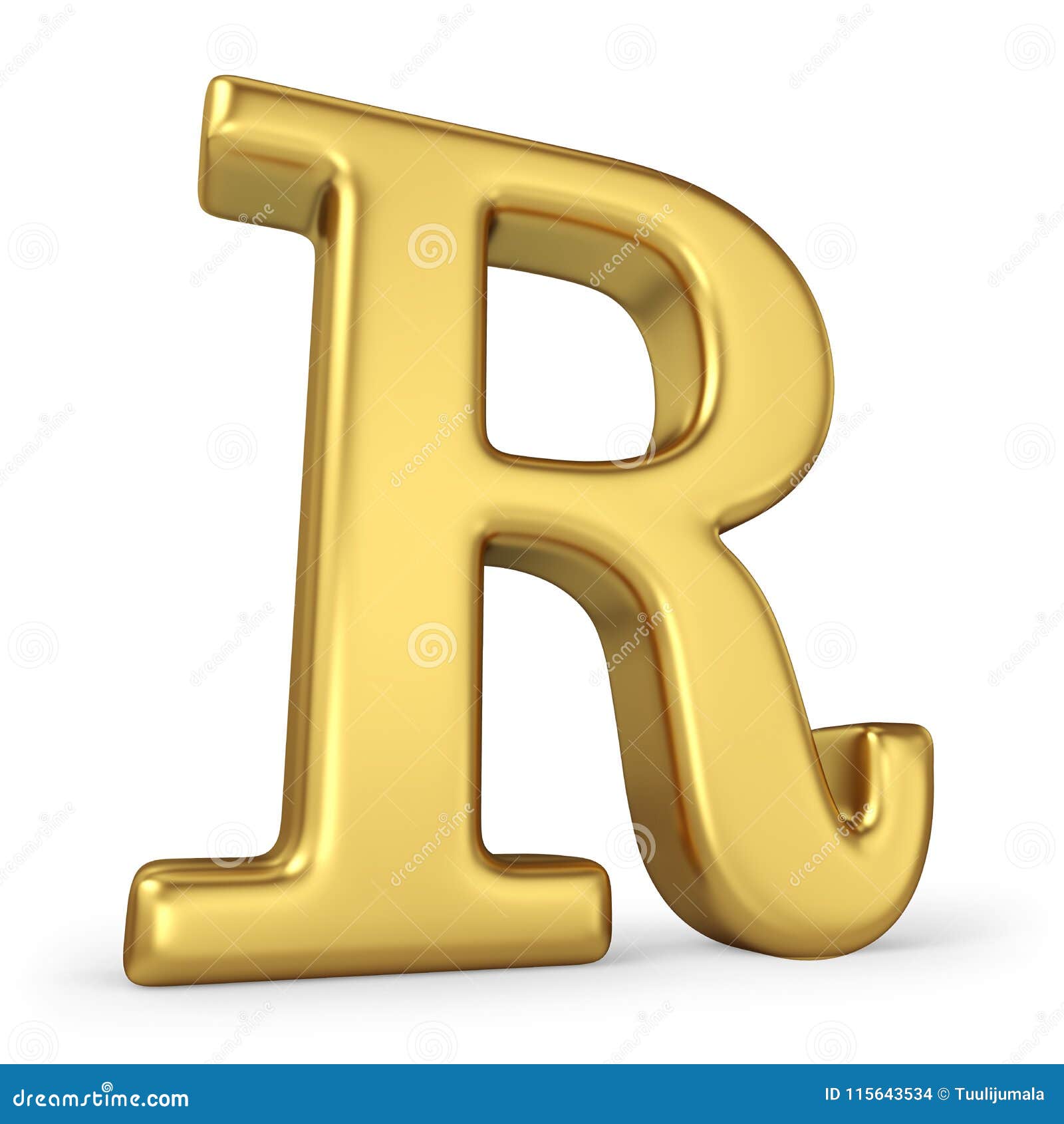 Letra R Del Oro Aislada En Blanco Stock de ilustración - Ilustración de ...