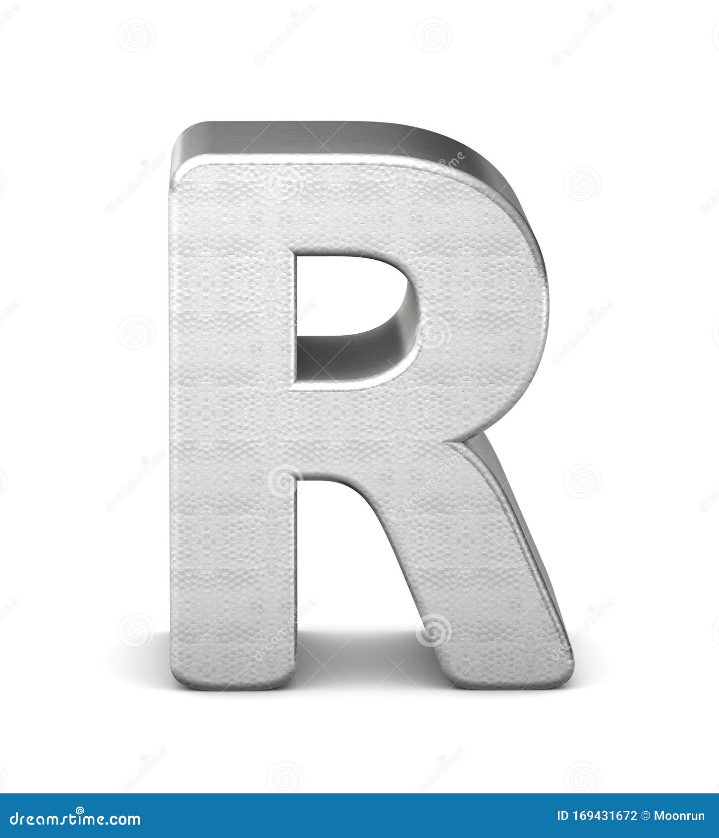 Letra R mayúscula 3d stock de ilustración. Ilustración de plata - 169431672