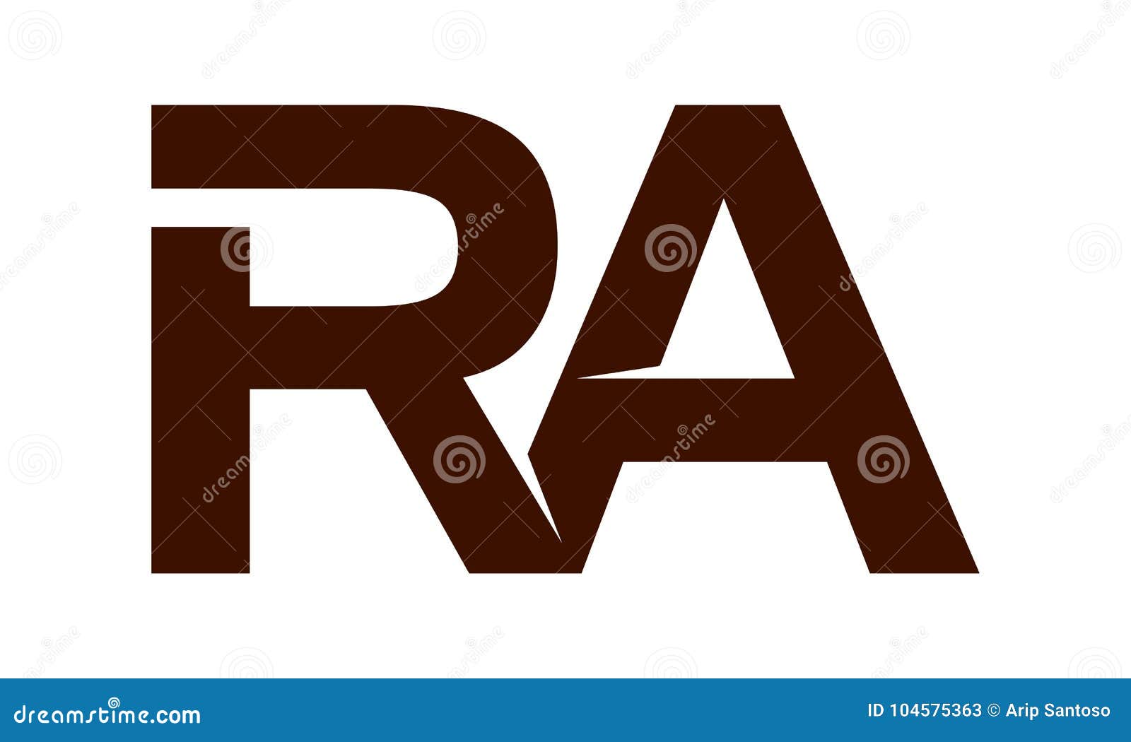 Letra RA Modern ilustración del vector. Ilustración de negocios - 104575363