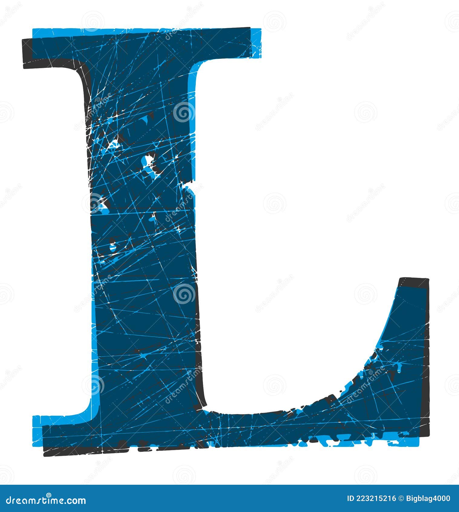 Letra riscada alternada. ilustração stock. Ilustração de afligido ...