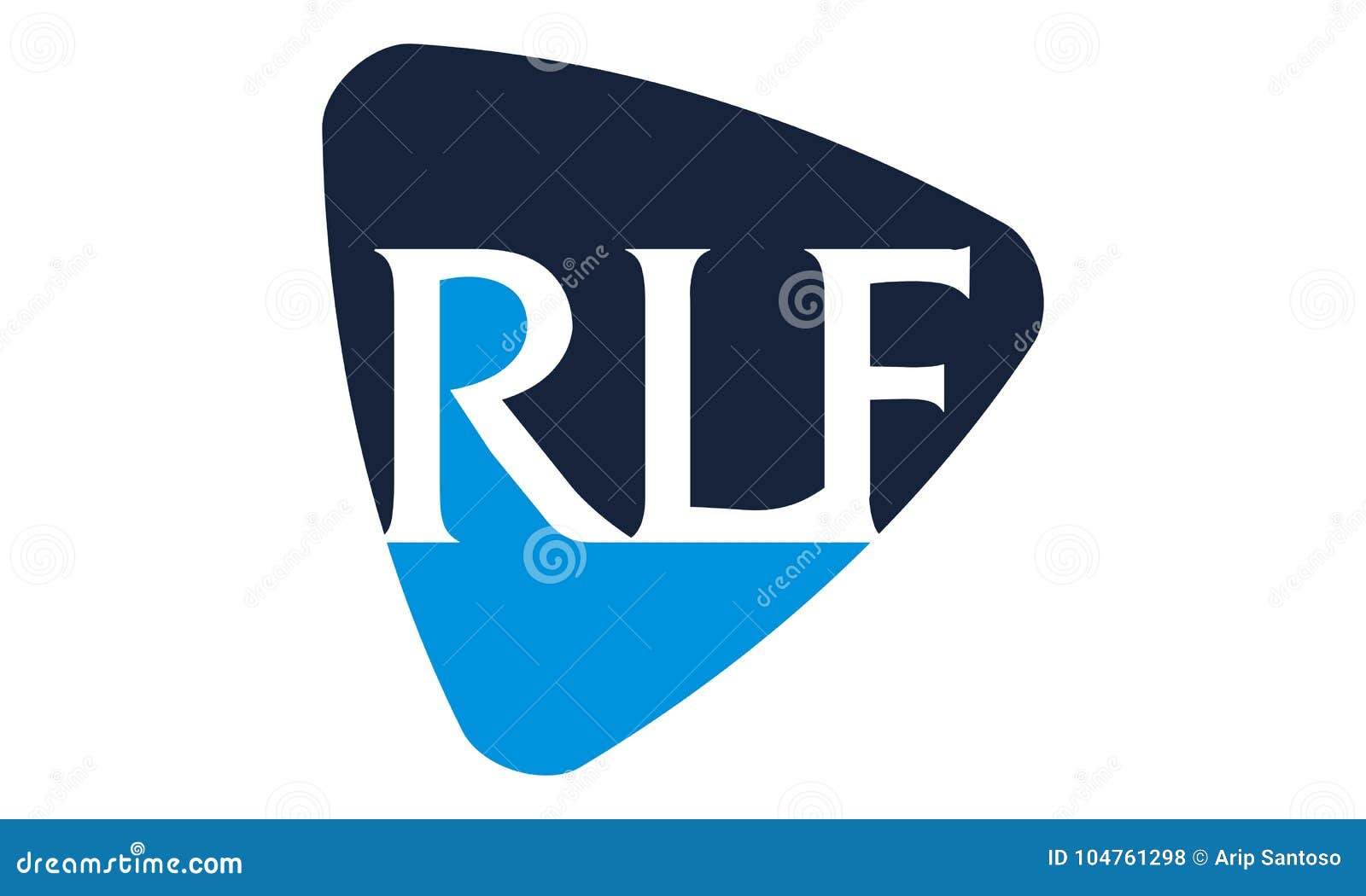 Letra RLF moderna ilustración del vector. Ilustración de modelo - 104761298