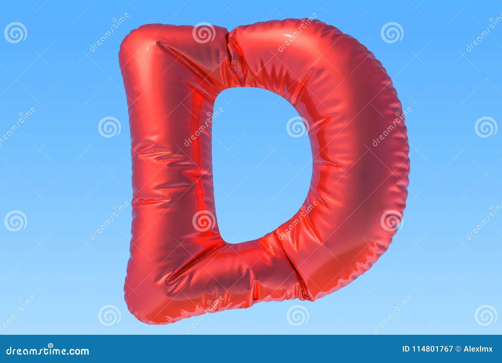 Letra Roja D, 3D Del Globo De La Hoja Stock de ilustración ...