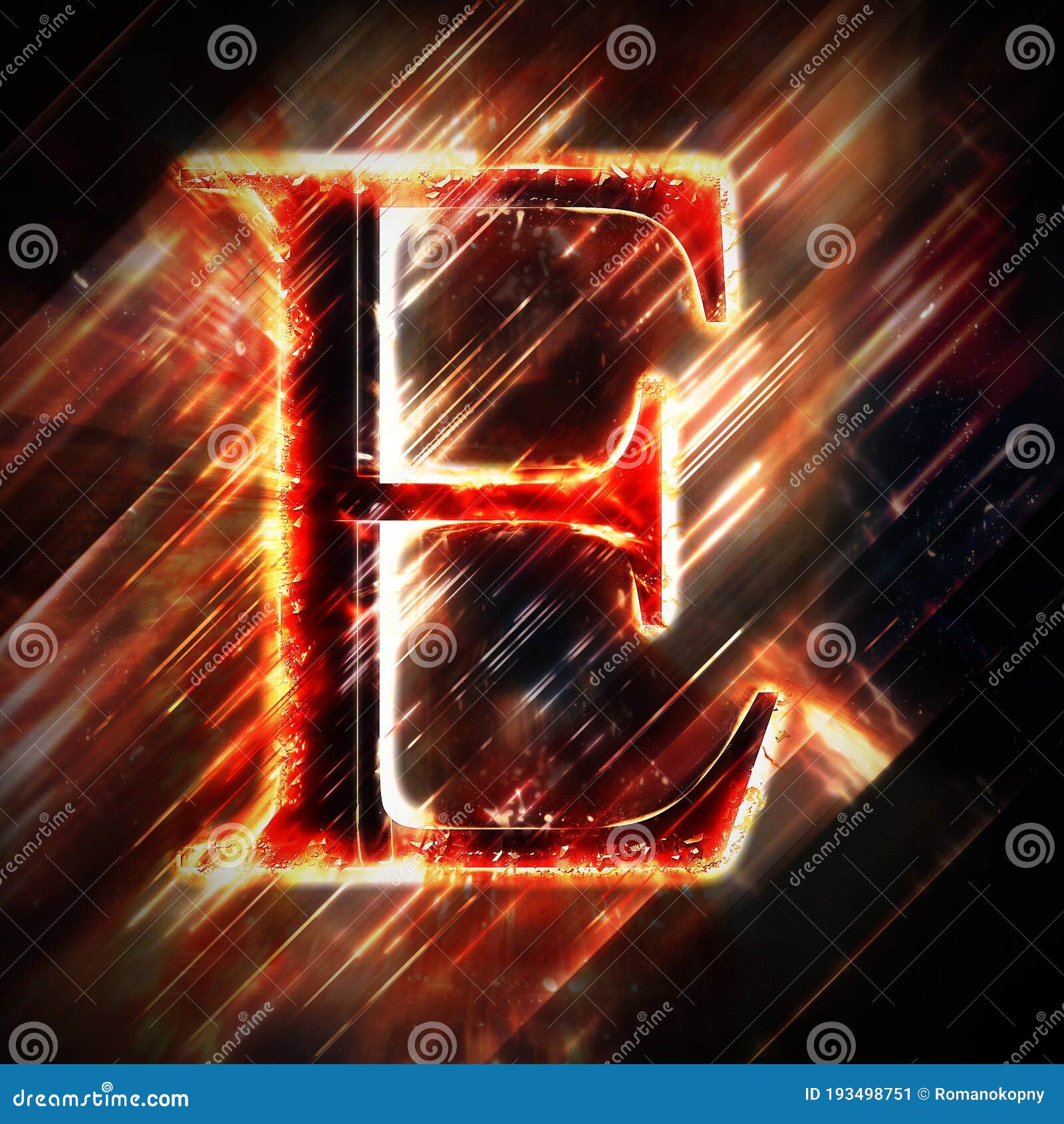 Letra roja e stock de ilustración. Ilustración de brillo - 193498751