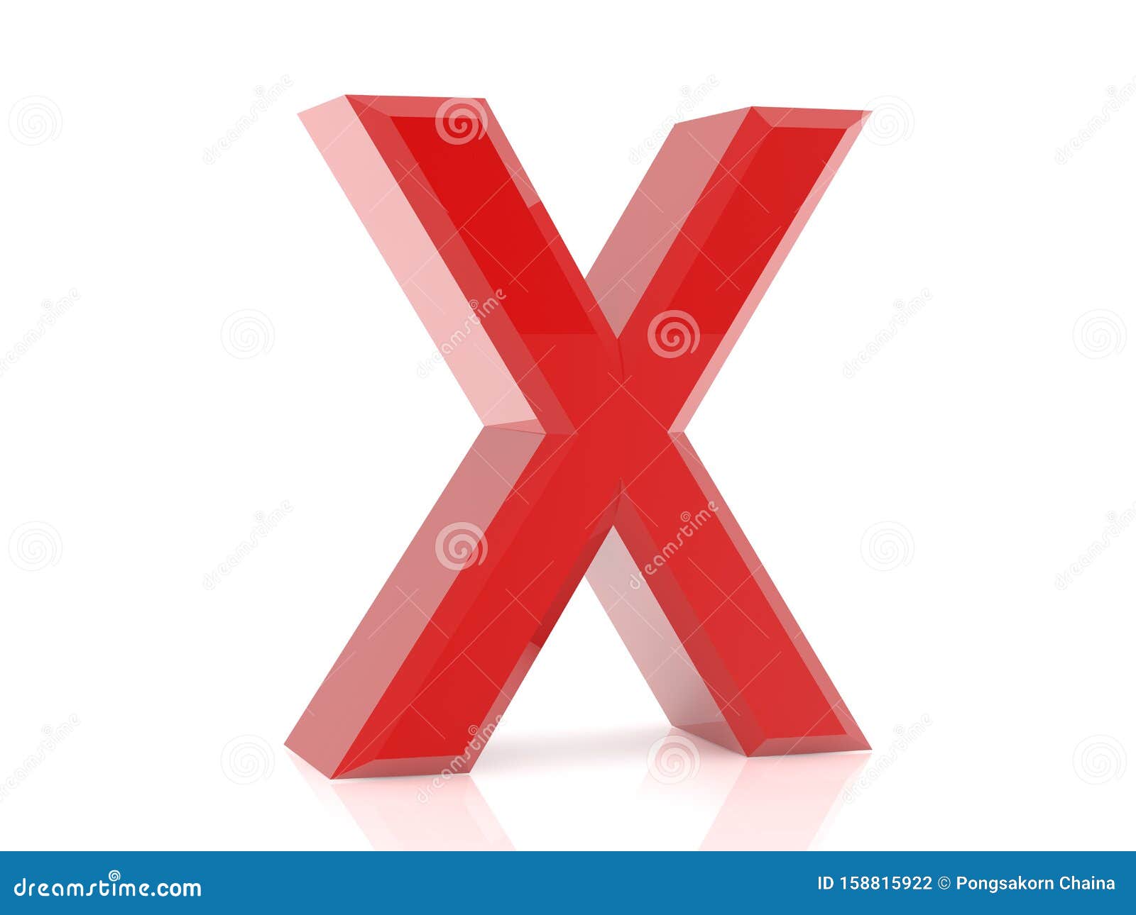 Letra Roja X En 3d Fondo Blanco Stock de ilustración - Ilustración de ...