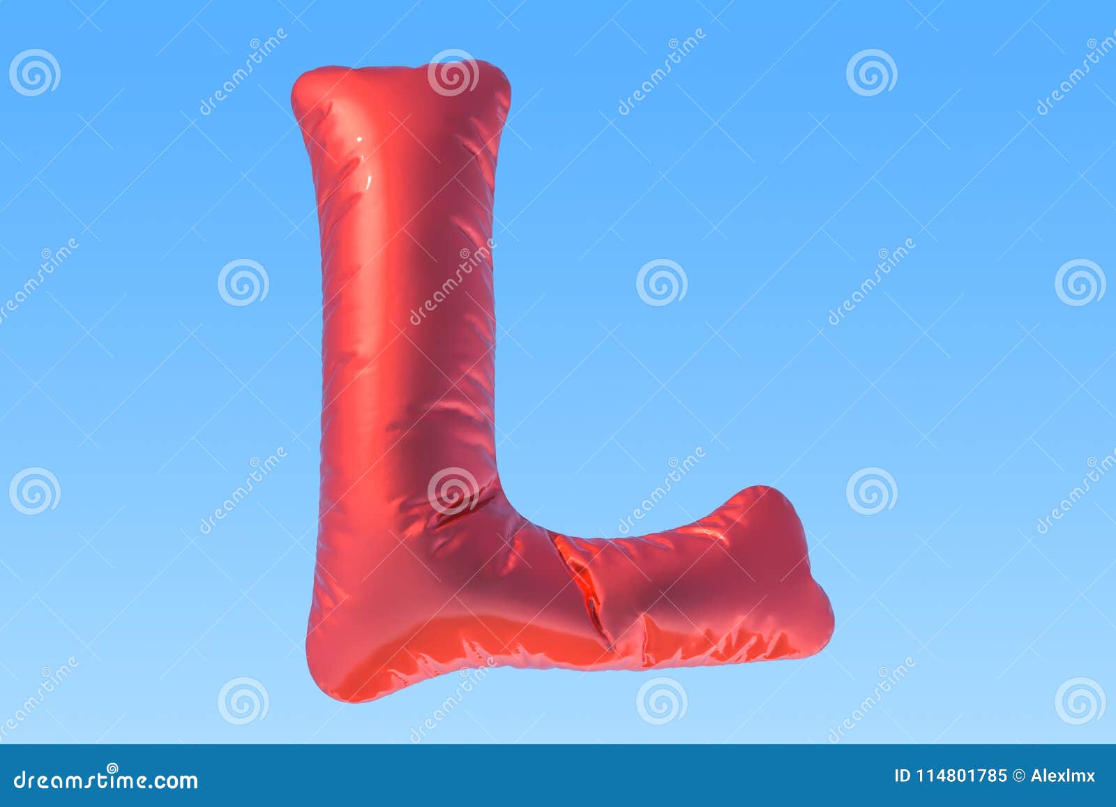 Letra Roja L, 3D Del Globo De La Hoja Stock de ilustración ...