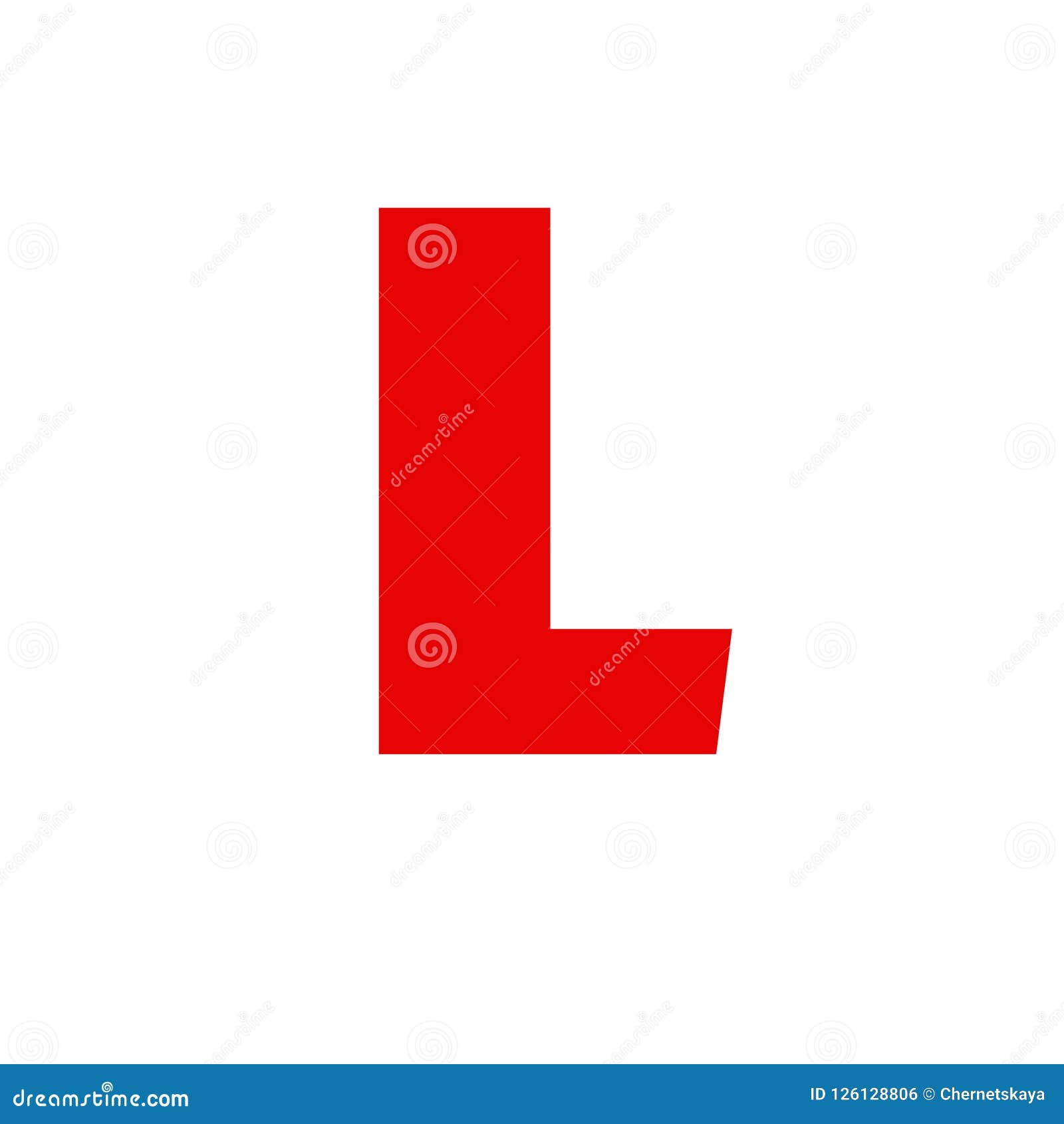 Letra Roja L En El Fondo Blanco Stock de ilustración - Ilustración de ...