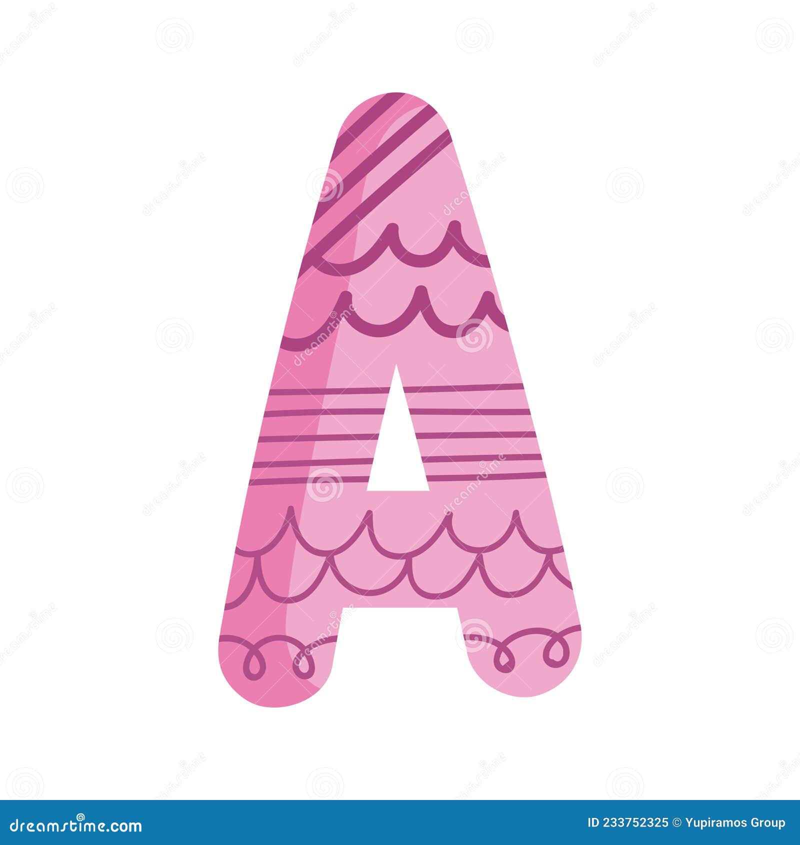 Letra rosa a ilustración del vector. Ilustración de deletreado - 233752325