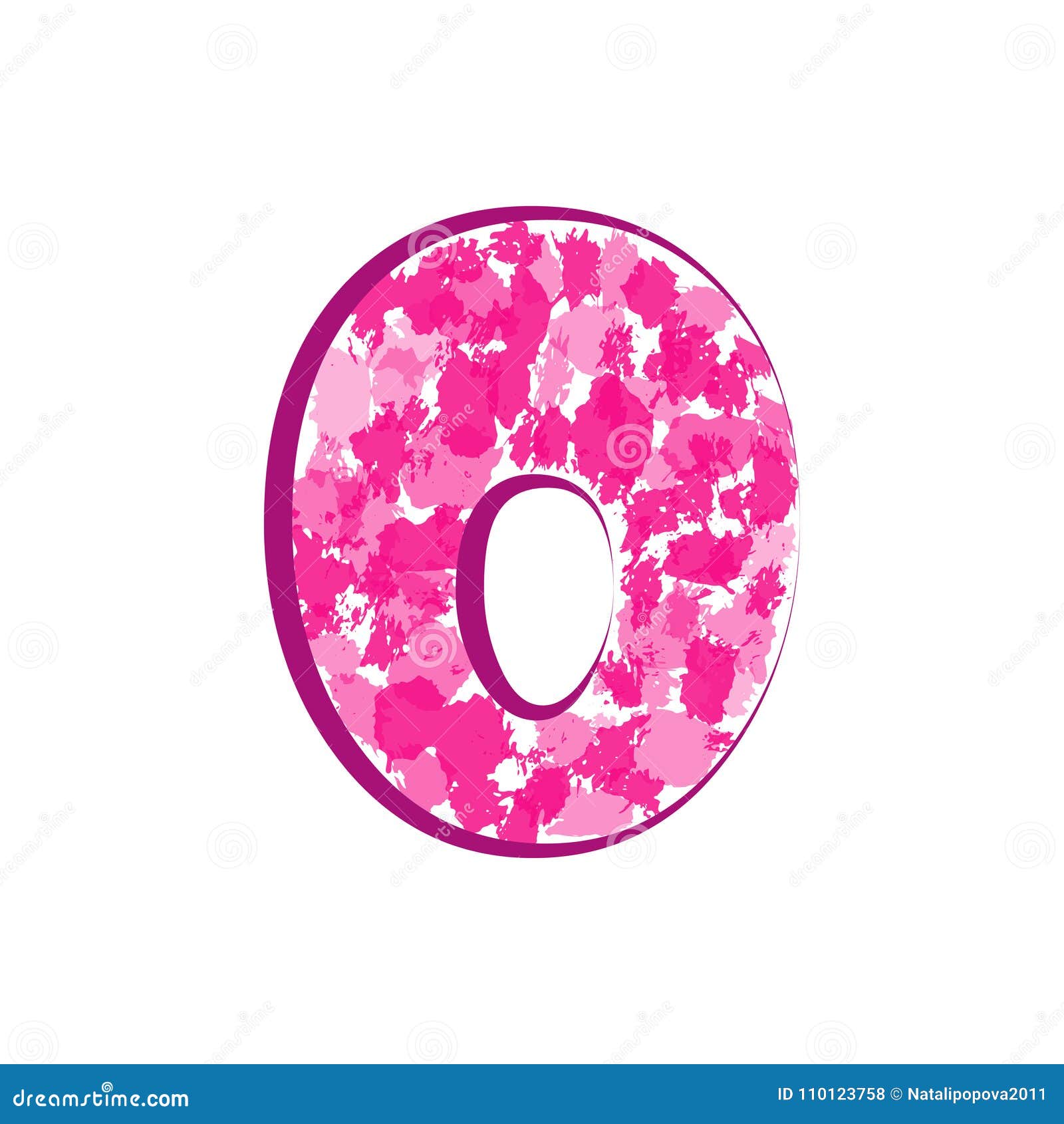 Letra Rosada Inglesa O En Un Fondo Blanco Vector Ilustración del Vector ...