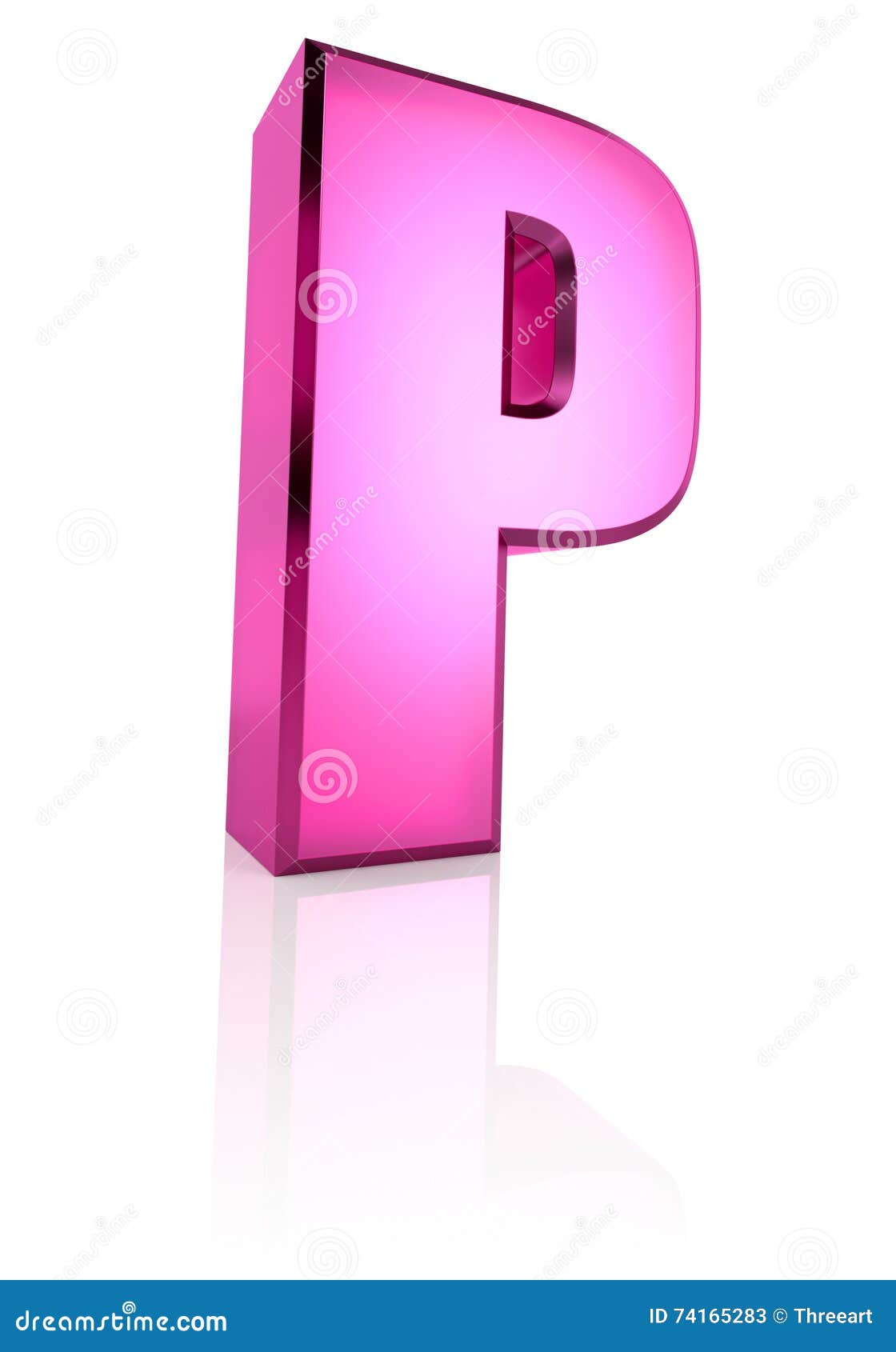 Letra rosada P stock de ilustración. Ilustración de grande - 74165283
