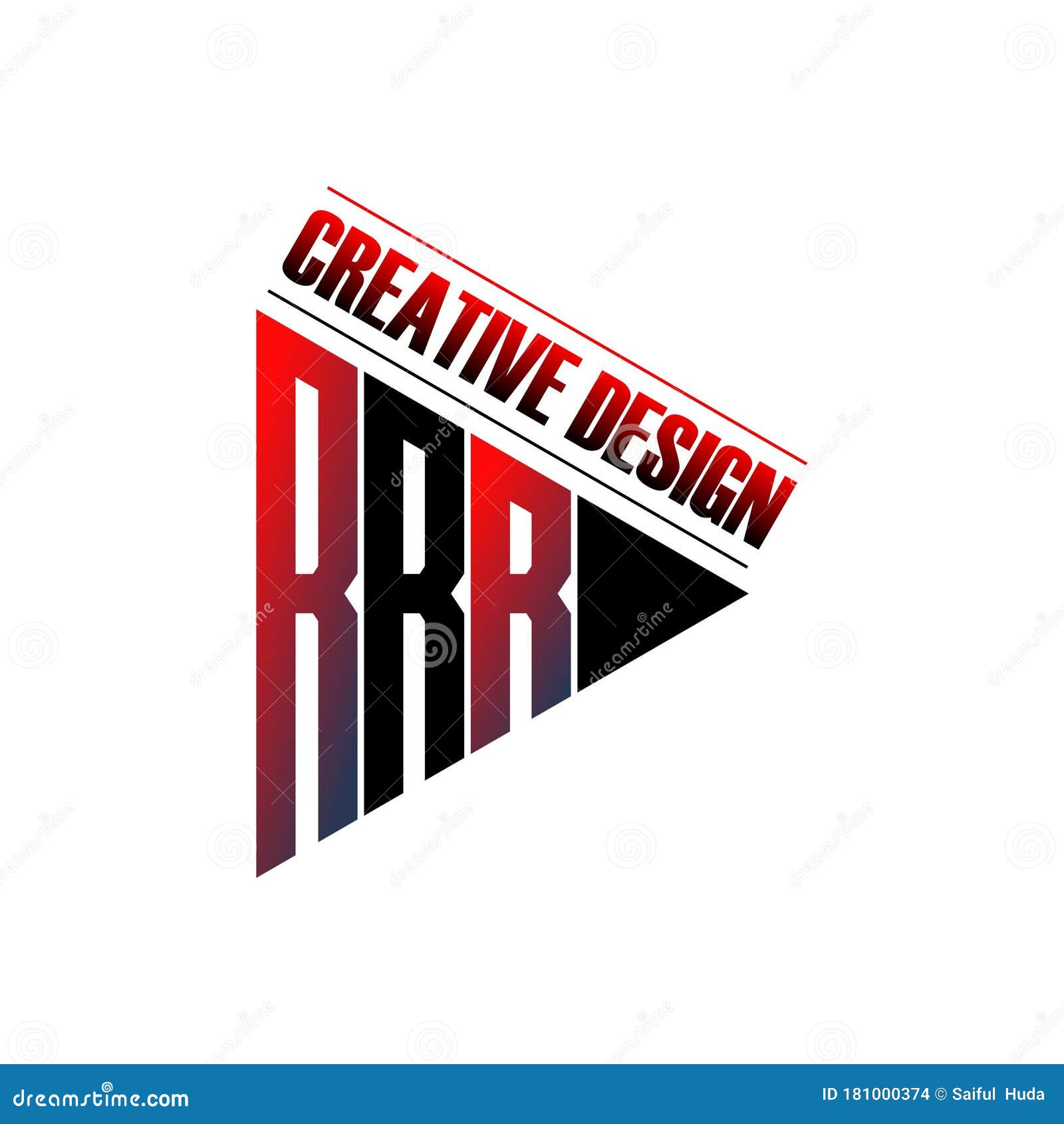 Letra Rrr Diseño De Icono De Logotipo Simple Vector. Ilustración del ...
