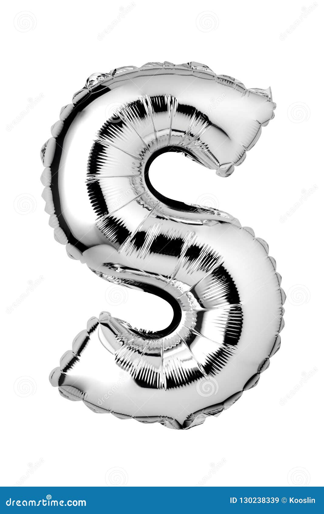 Letra S del globo de plata imagen de archivo. Imagen de texto - 130238339