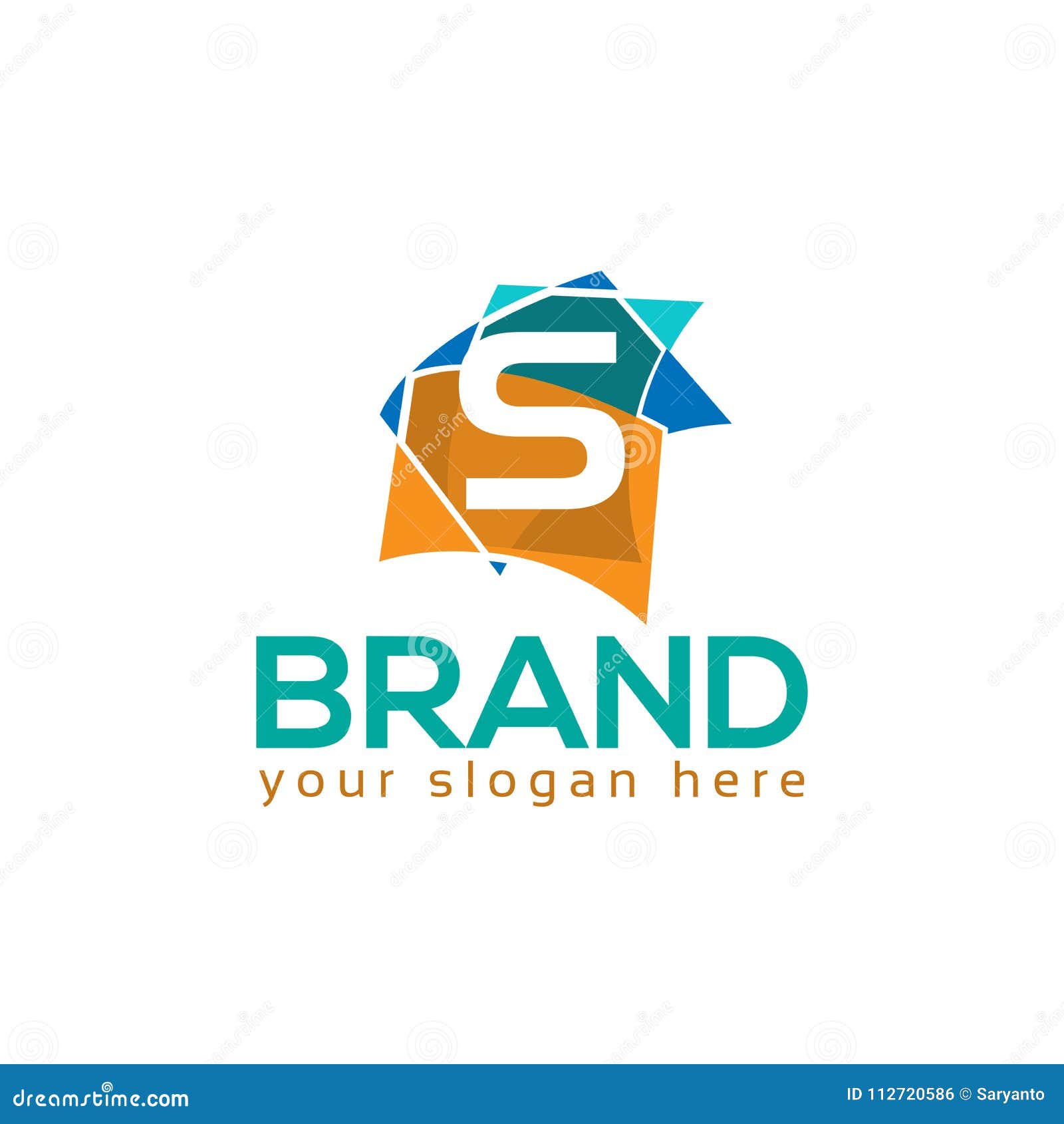 Letra S Logo Design Template Colorido Projeto Liso Ilustração do Vetor ...