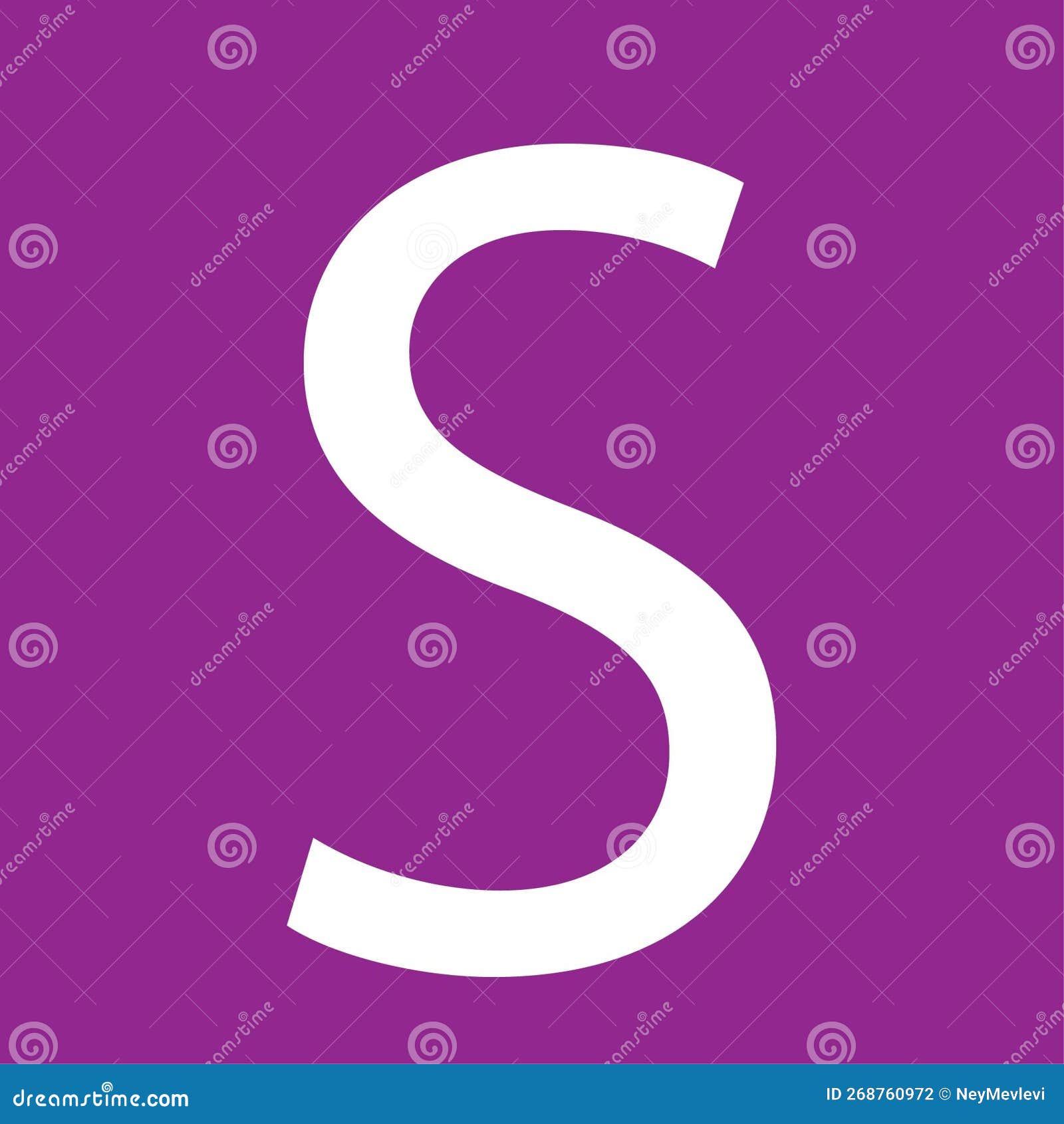 Letra s sobre fundo roxo ilustração stock. Ilustração de projeto ...