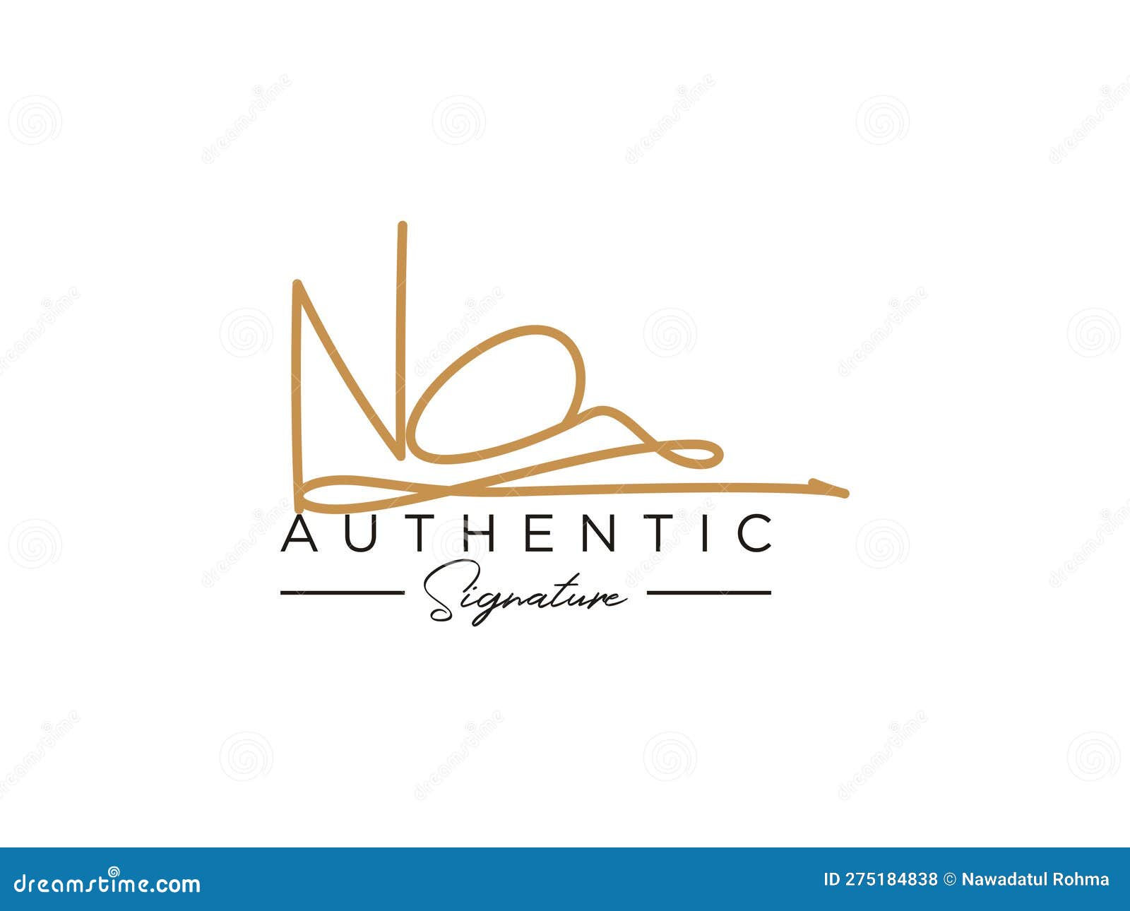 Letra Sin Firma Vector De Plantilla De Logotipo Ilustración del Vector ...