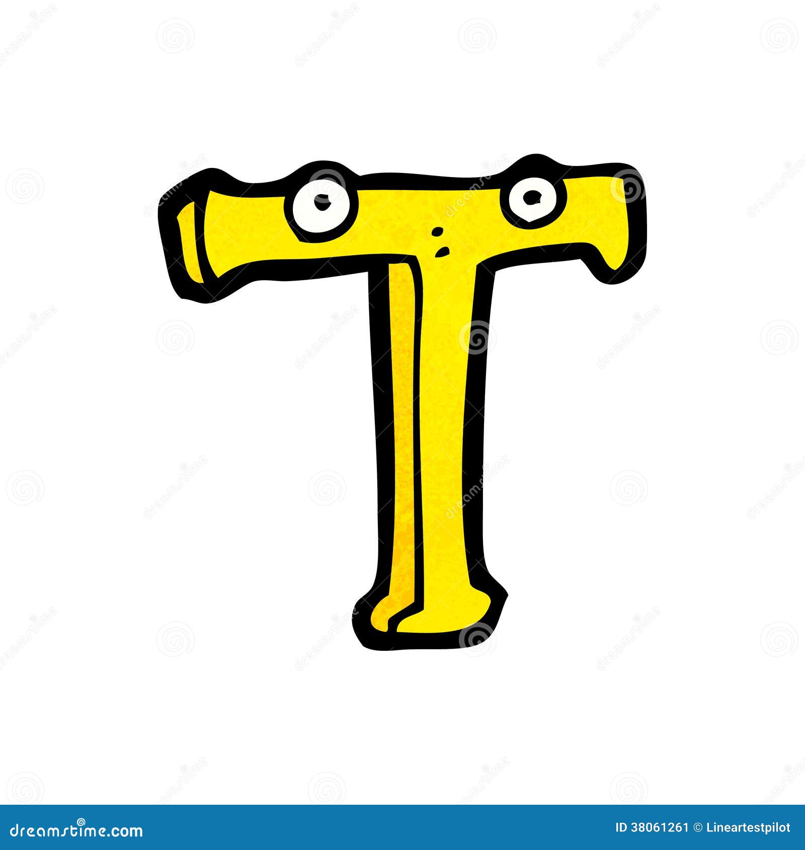 Letra T Dos Desenhos Animados Ilustração do Vetor - Ilustração de ...