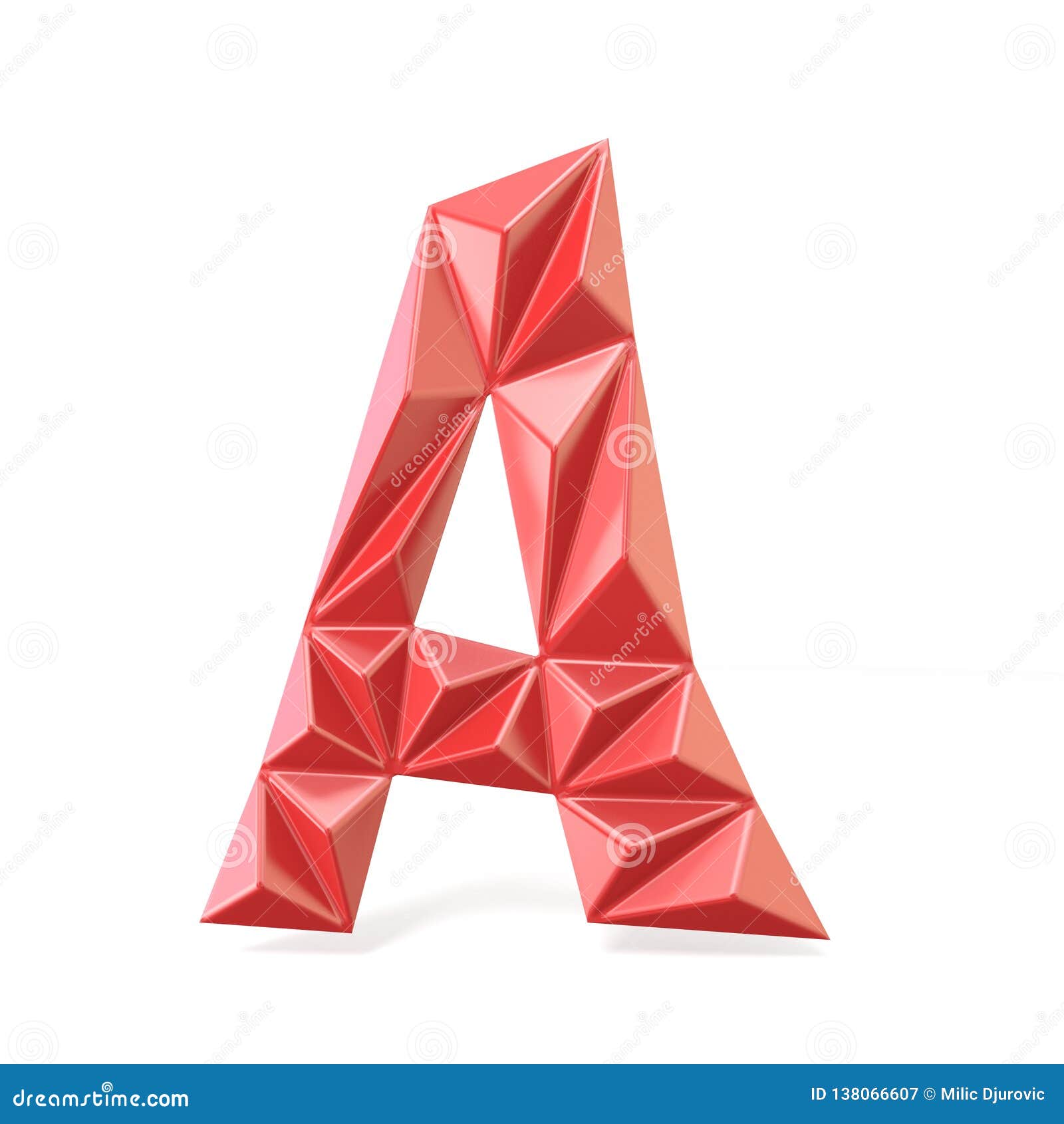 Letra Triangular Moderna Vermelha a Da Fonte 3d Ilustração Stock ...